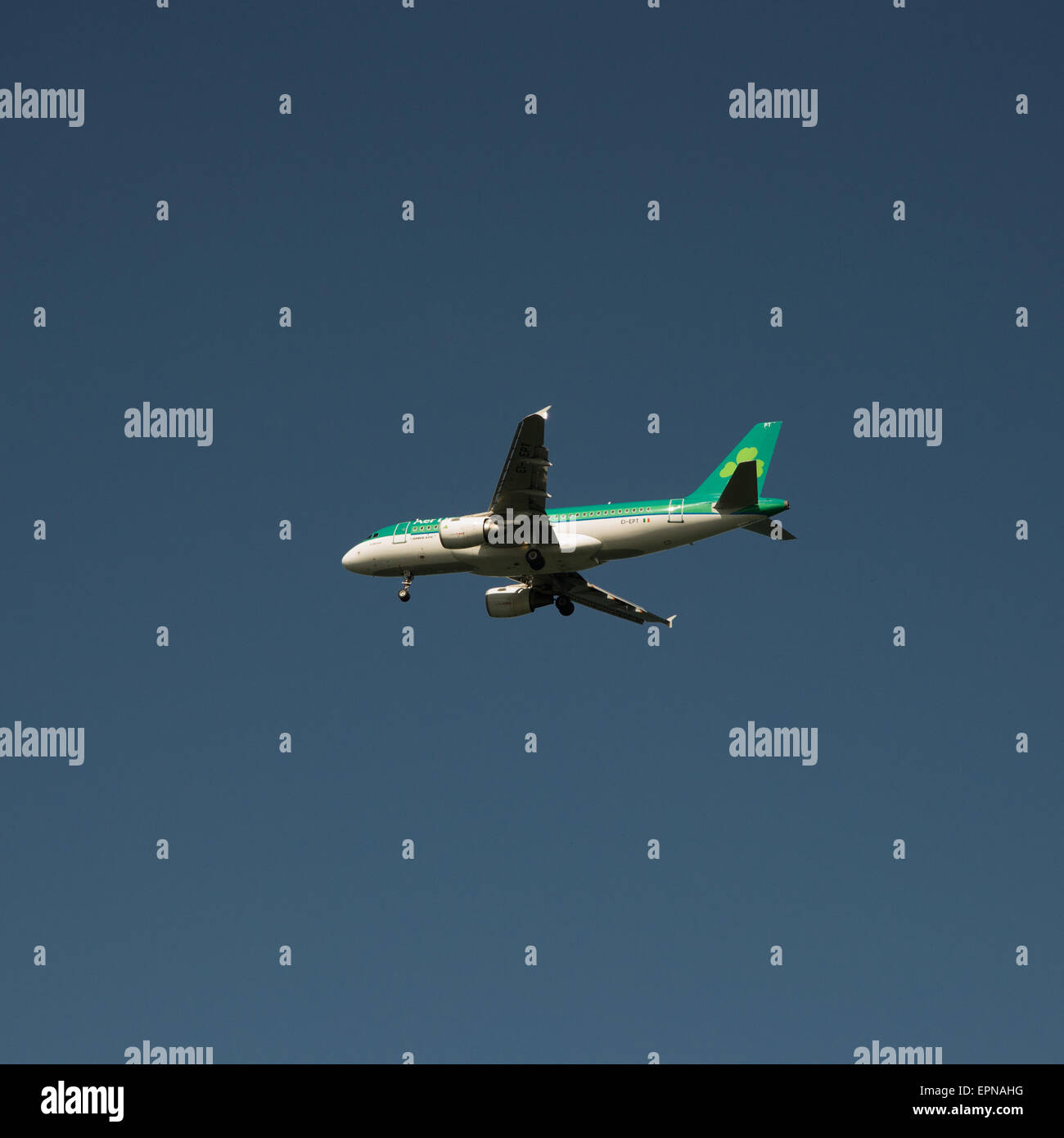 Aircraft on Landing path into Belfast City airport Stock Photo - Alamy