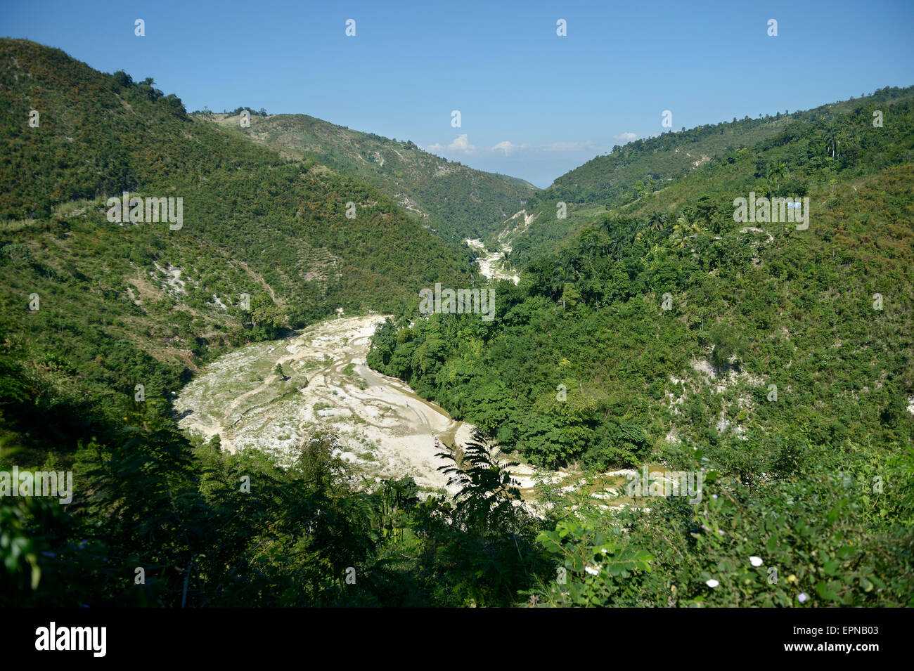 Valley of the Riviere Froide river, Ouest Department, Haiti Stock Photo ...