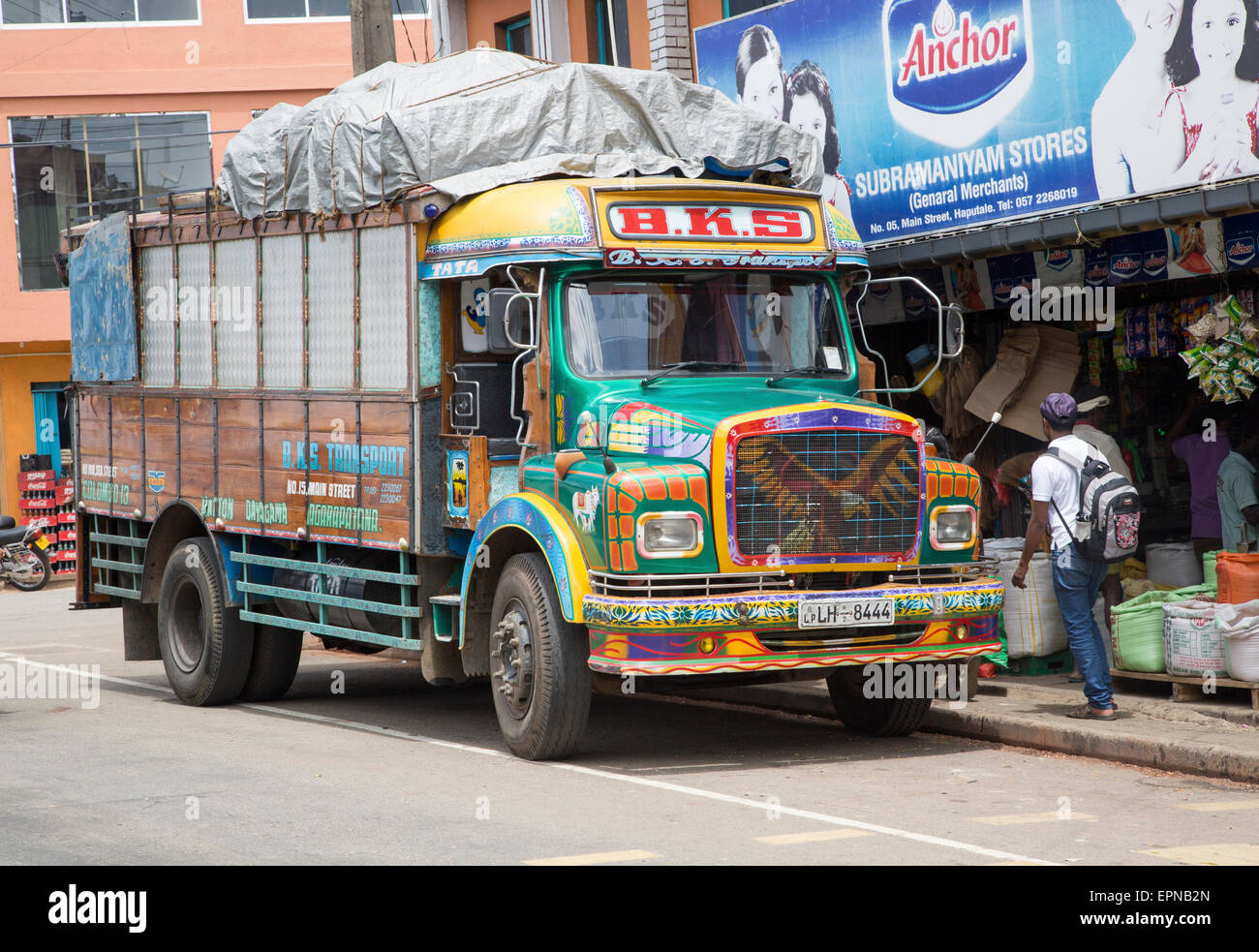 Brightly decorated lorry town of Haputale, Badulla District, Uva ...