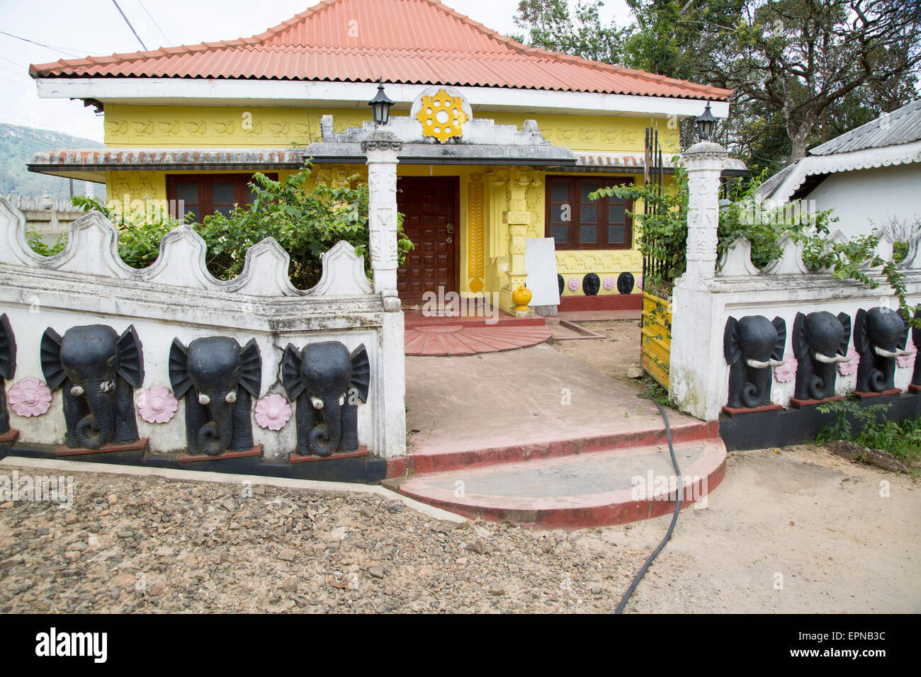 Elephant design Hindu temple, Haputale, Badulla District, Uva Province ...