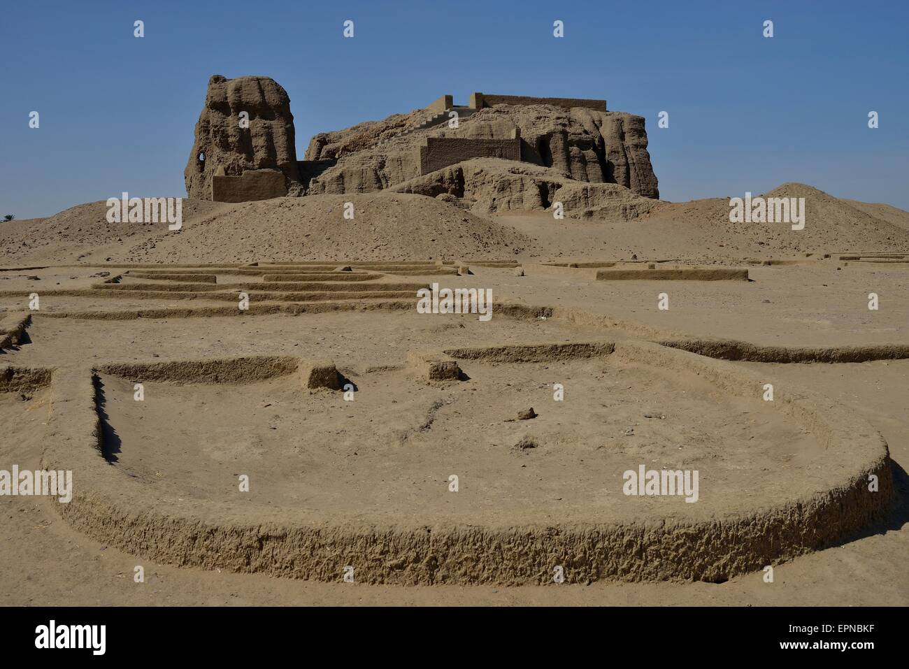 Deffufa, 19-meter-high brick building, ancient city of Kerma, Northern ...