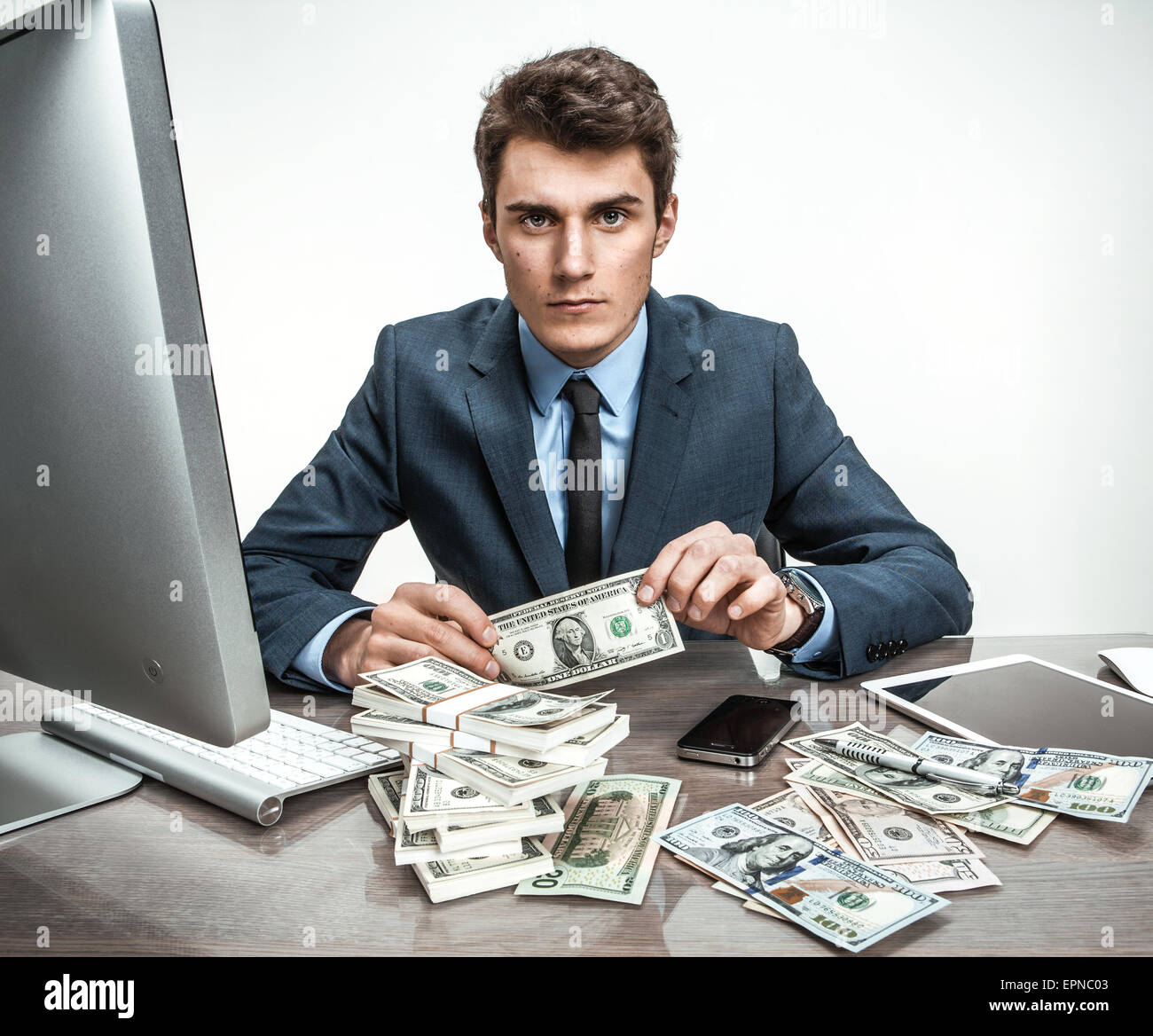 Money rich sad hi-res stock photography and images - Alamy