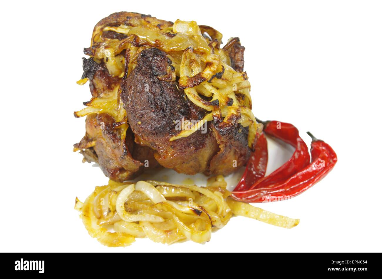 Meat ready cooking on Cut Out Stock Images & Pictures - Alamy