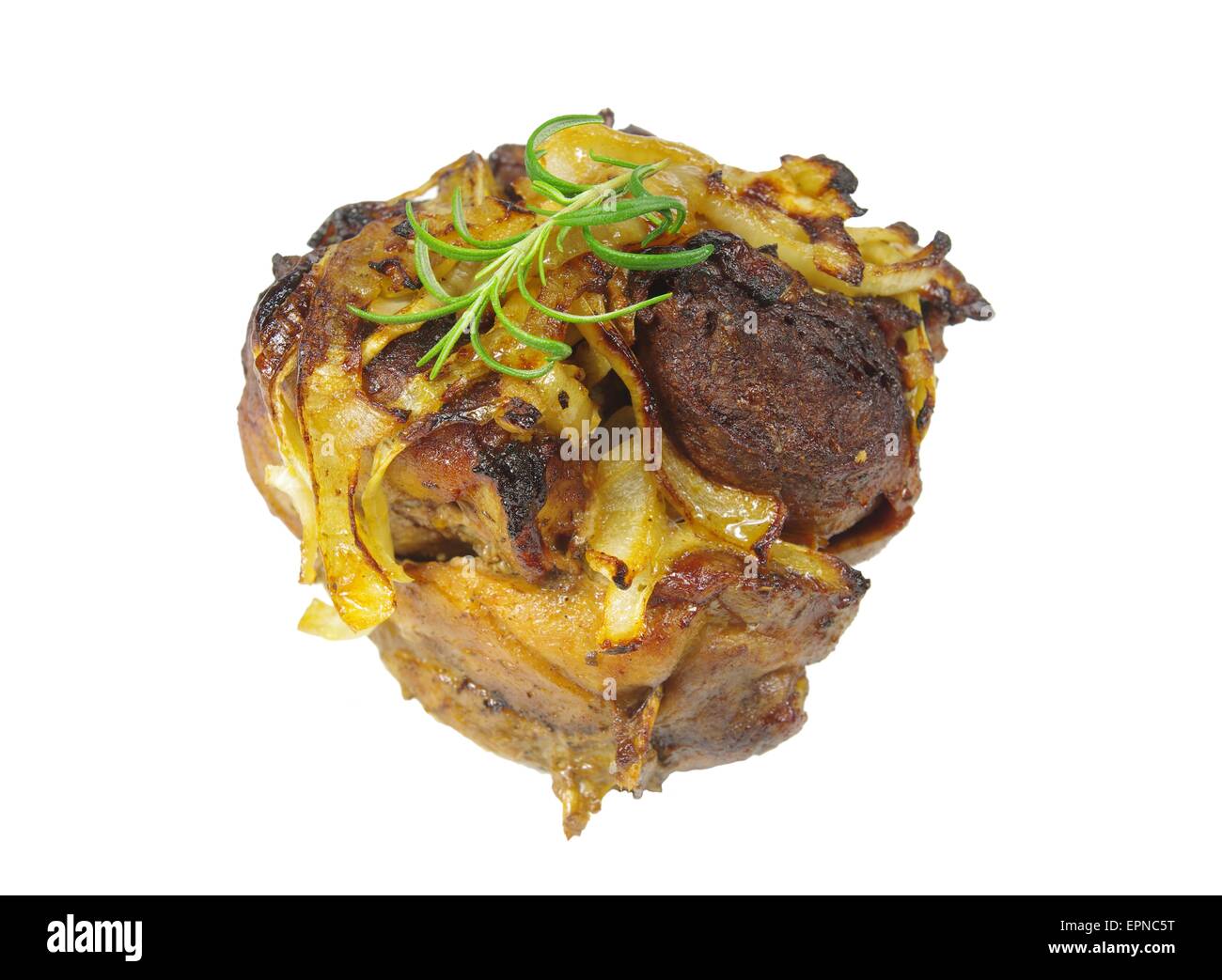 roast red beef meat on white background Stock Photo - Alamy
