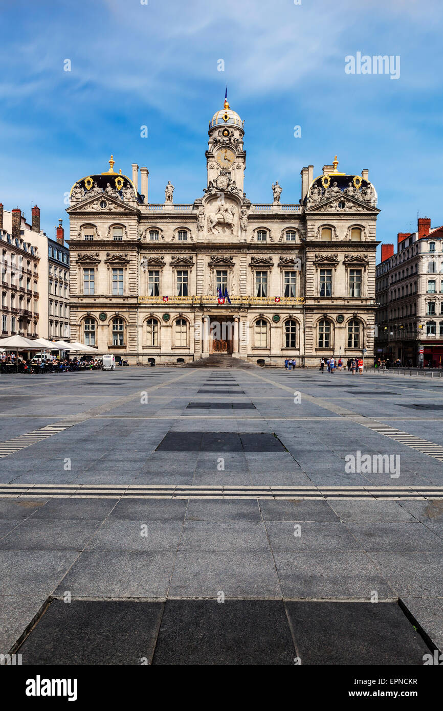 The famous terreaux square in lyon city hi-res stock photography and ...