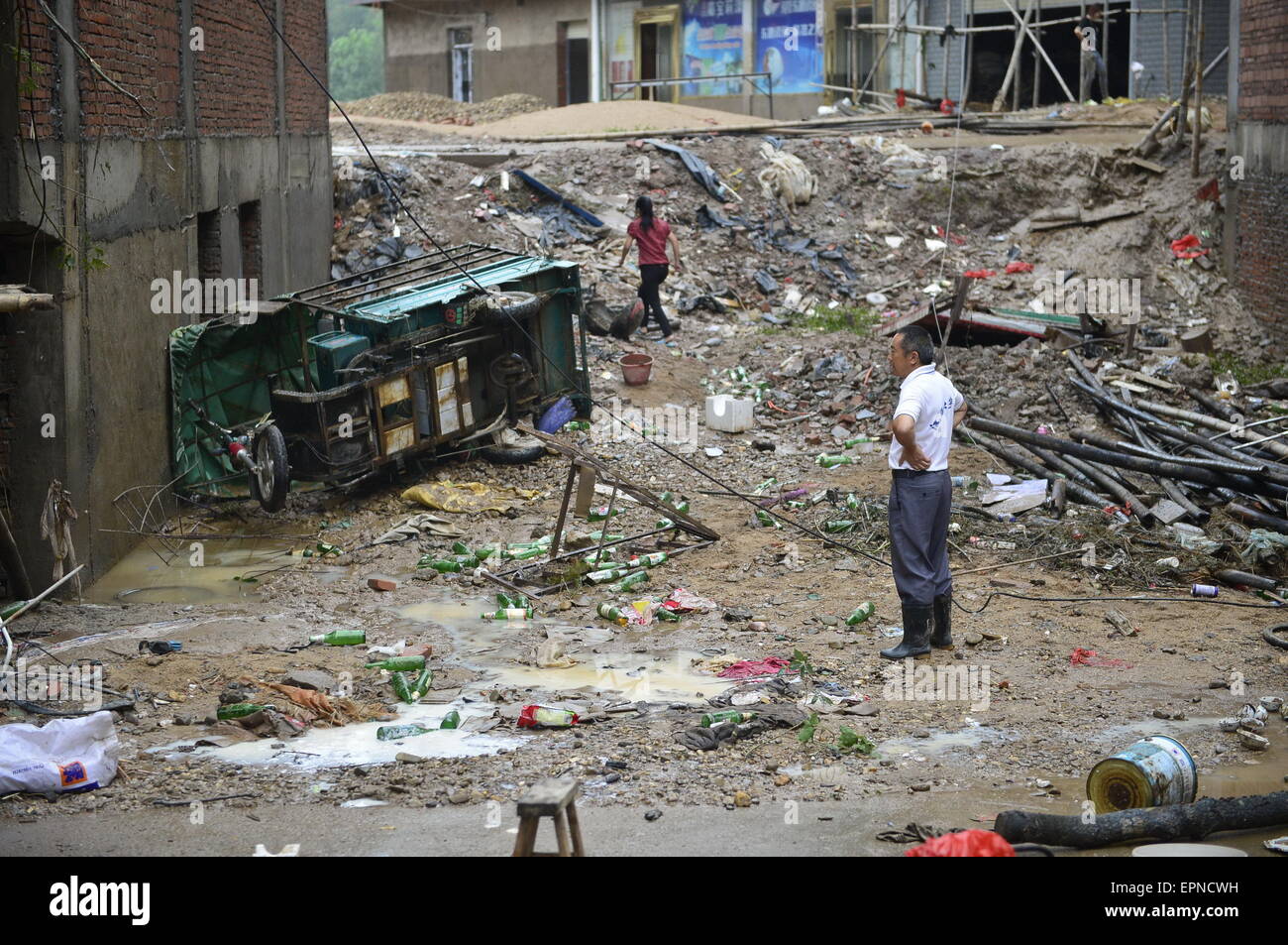 Nanchang, China's Jiangxi Province. 20th May, 2015. A resident looks at ...