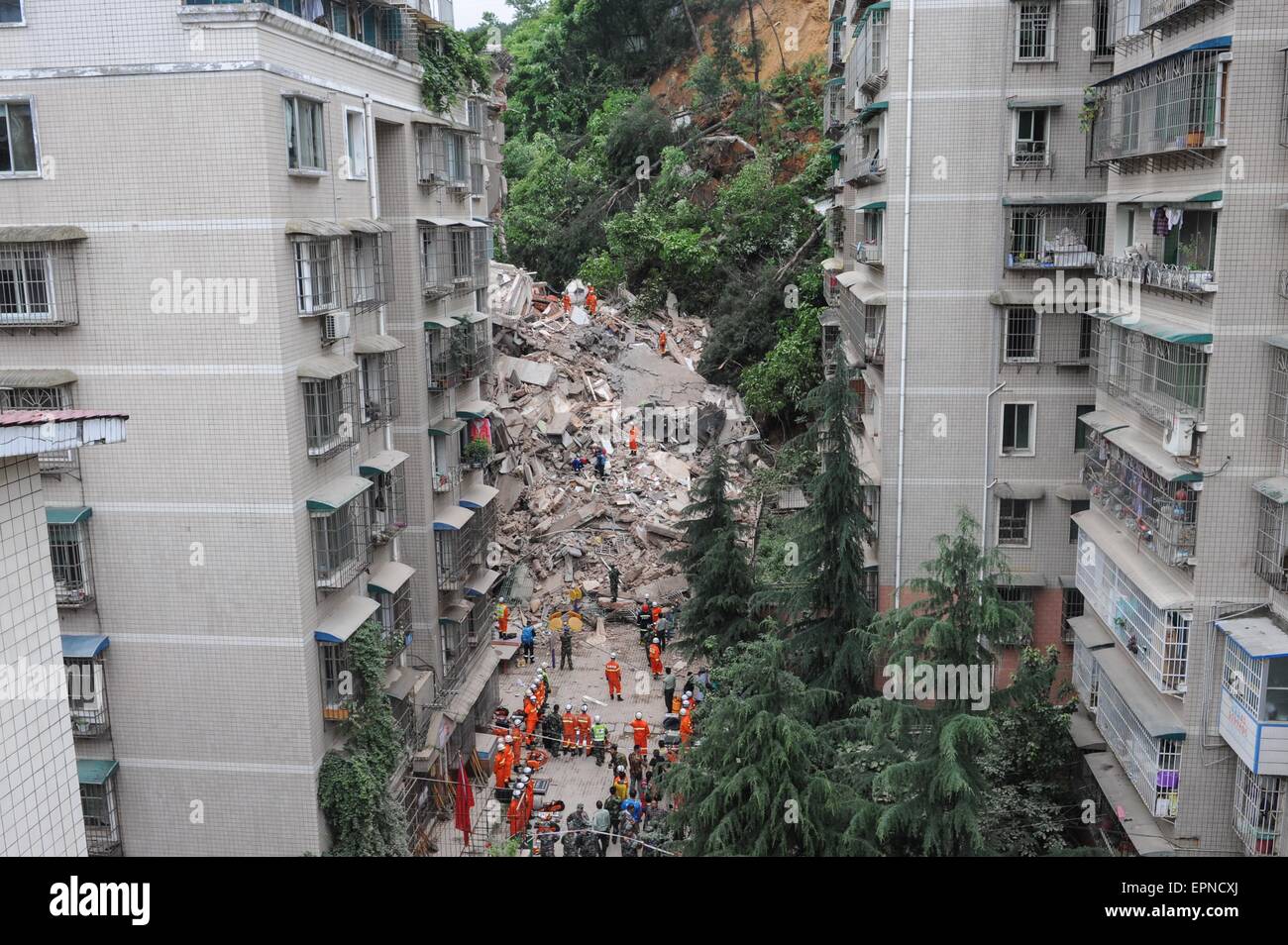 Guiyang, China's Guizhou Province. 20th May, 2015. Rescuers search for ...