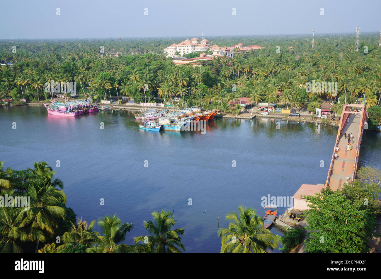 View of Backwater canals from Amma ashram in Amritapuri Stock Photo - Alamy