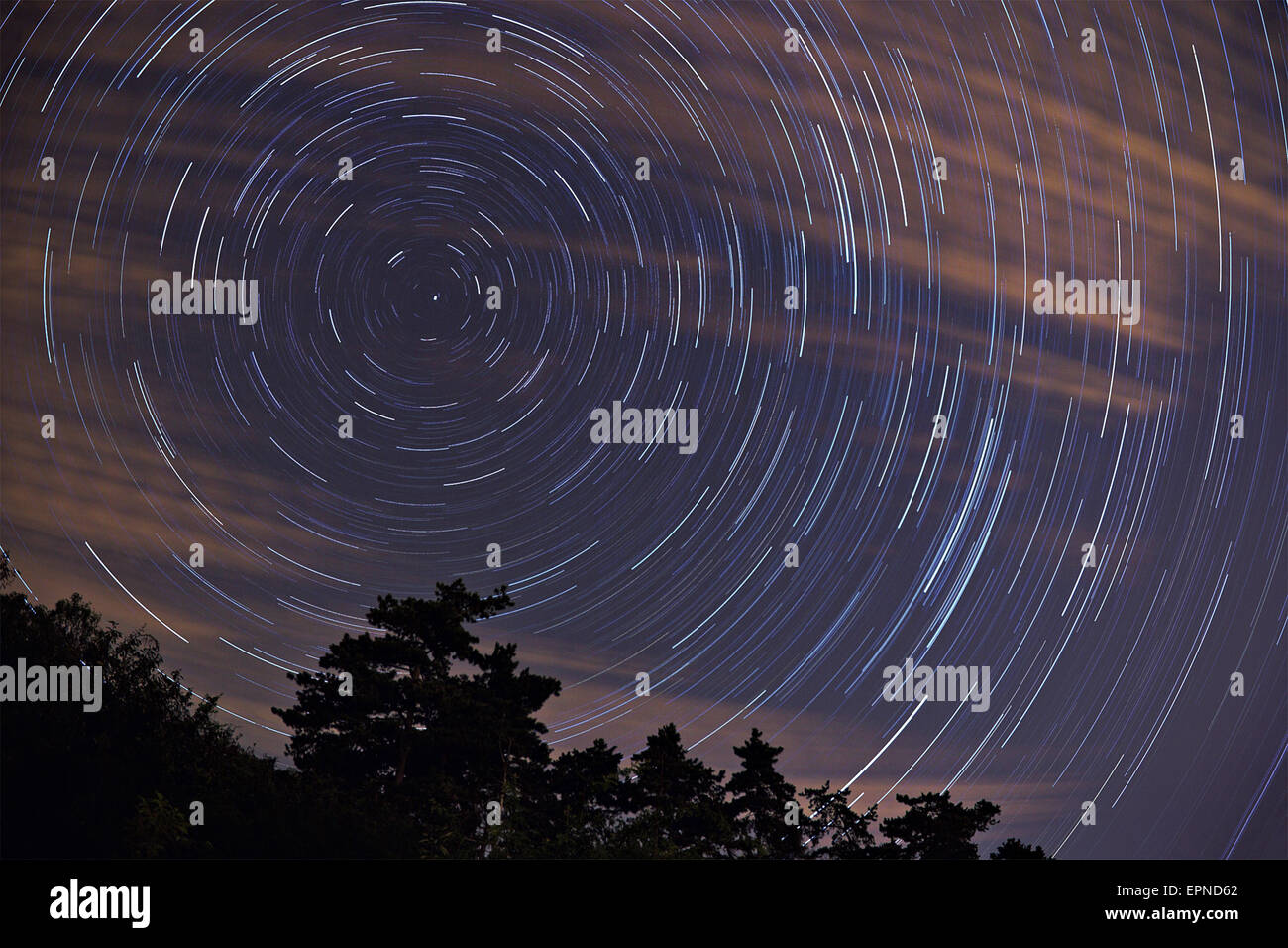night sky with star trails Stock Photo - Alamy