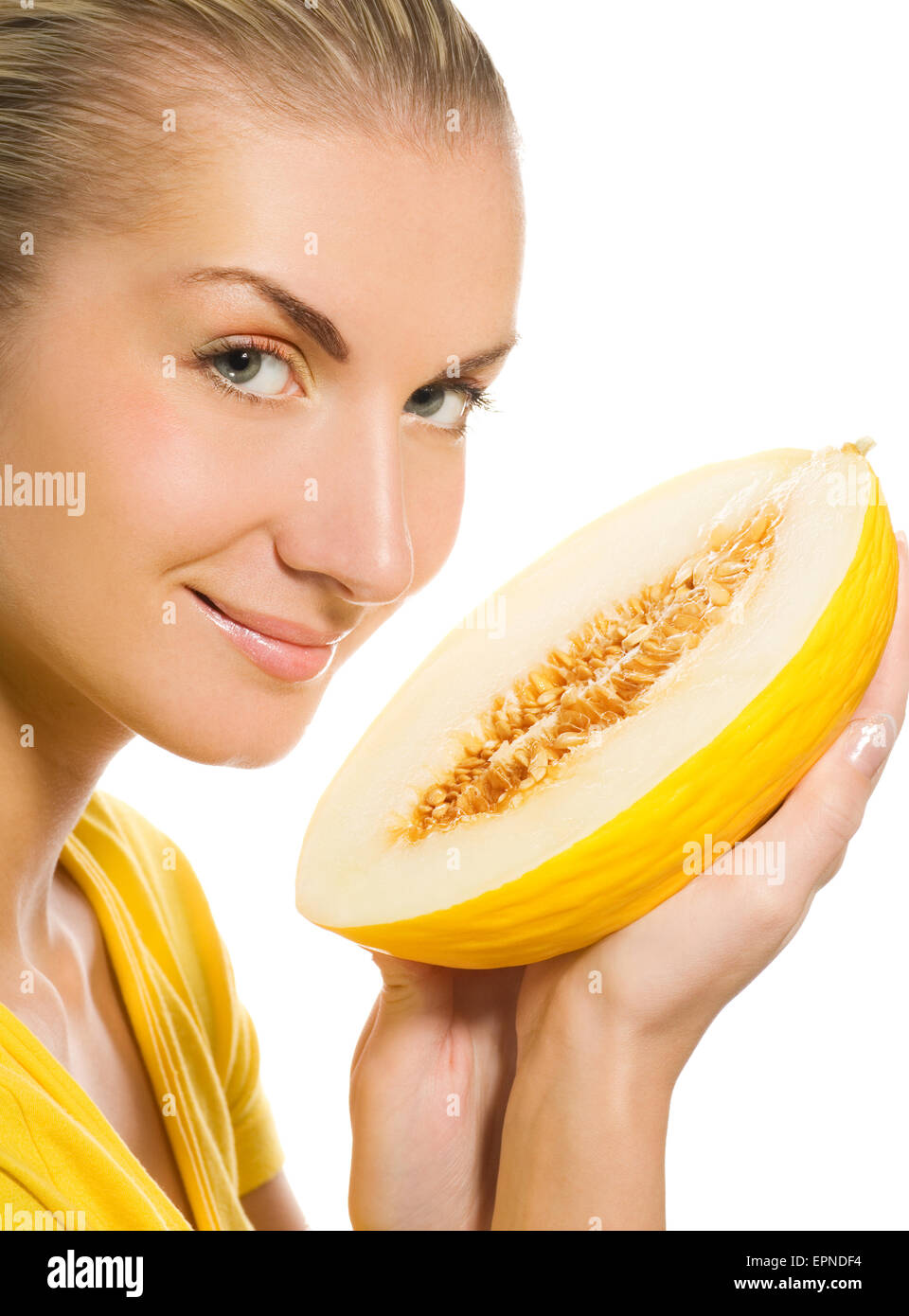 Girl with melon hi-res stock photography and images - Alamy