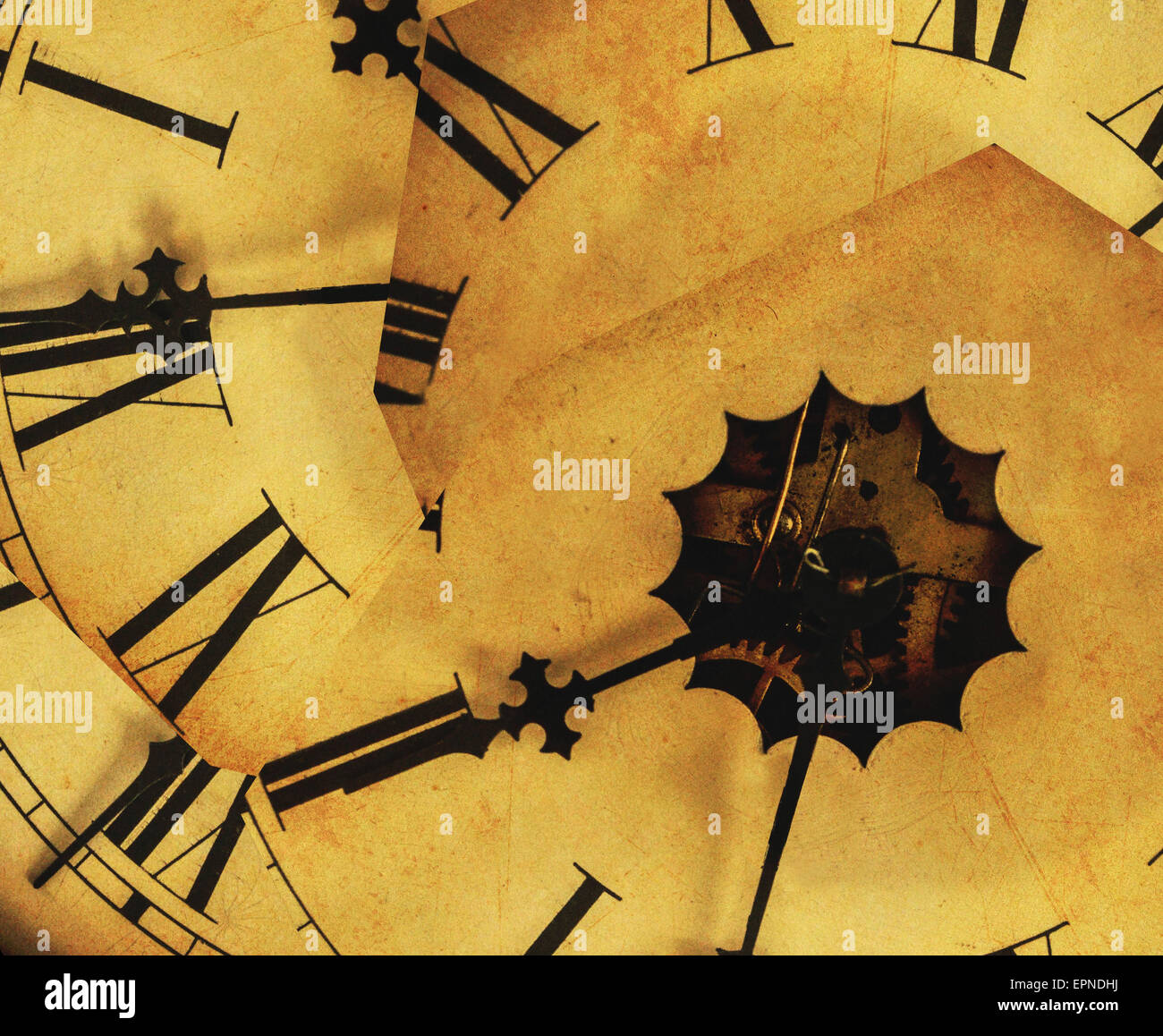Abstract vintage clock background Stock Photo - Alamy