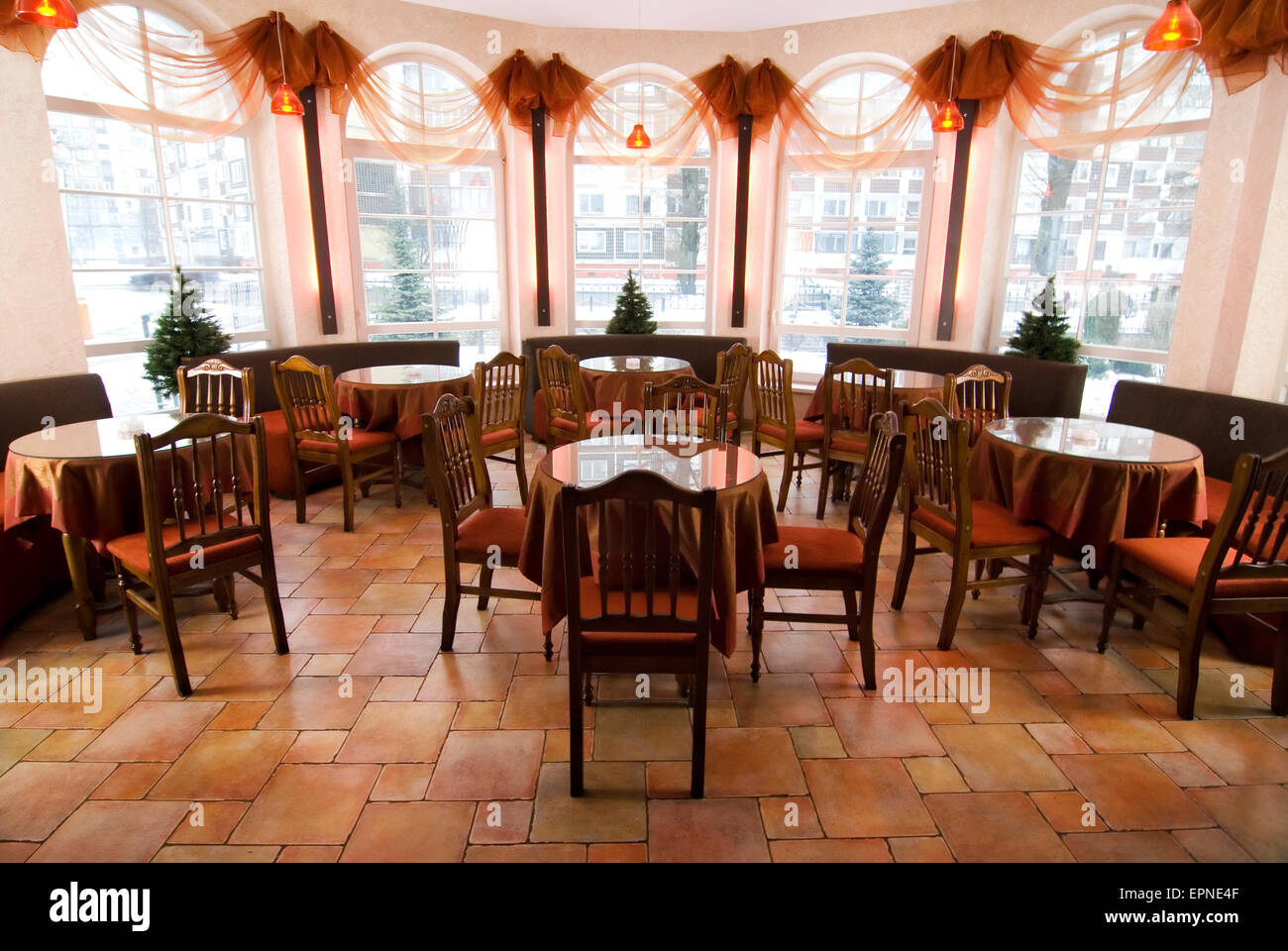 Classic restaurant interior Stock Photo - Alamy