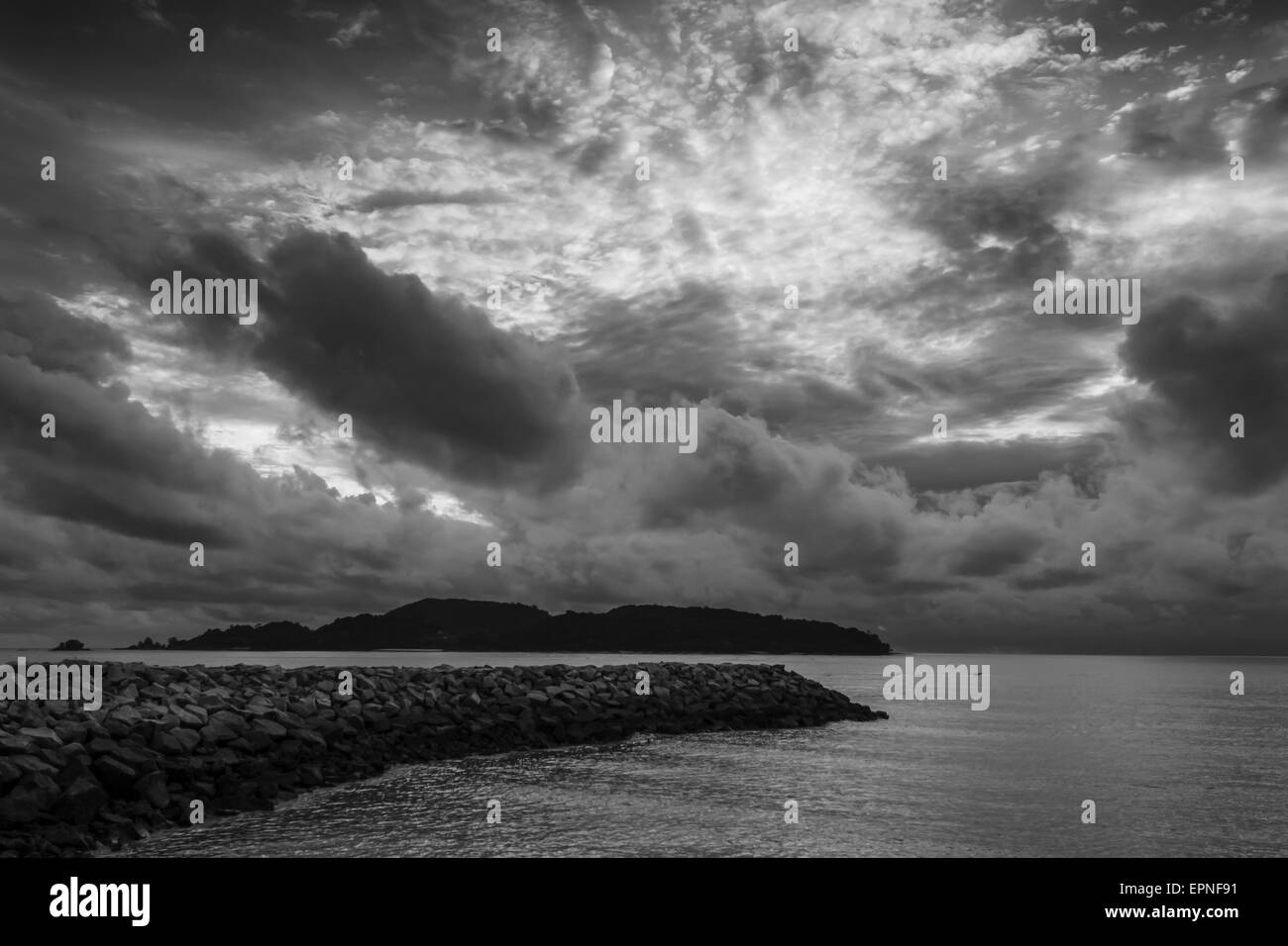 Storm passed over the island Stock Photo - Alamy