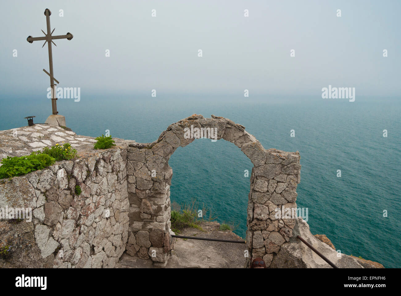 Ancient arch at Kaliakra headland, Black Sea Coast, Bulgaria Stock ...
