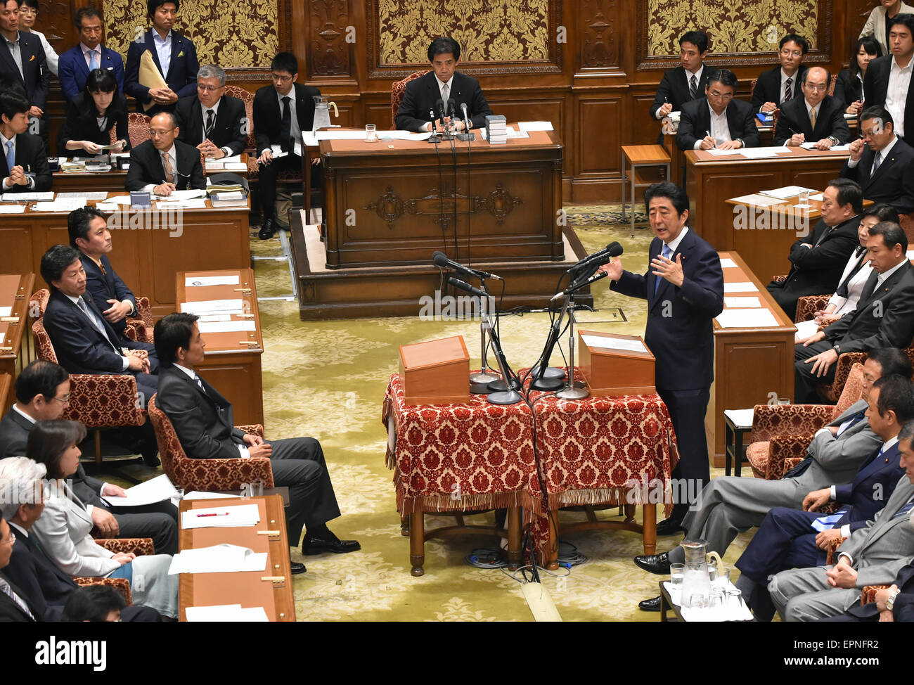 Tokyo, Japan. 20th May, 2015. Japans Prime Minister Shinzo Abe ...