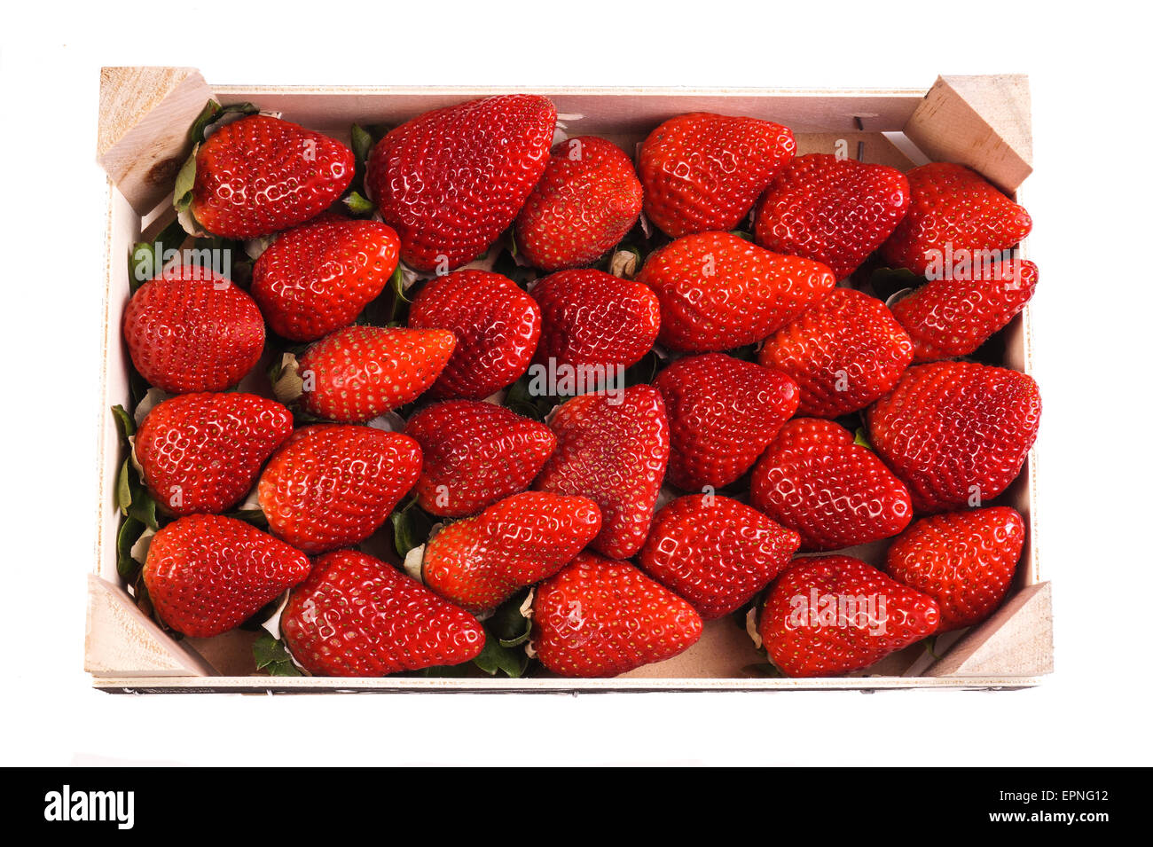 Big red ripe strawberry green hi-res stock photography and images - Alamy