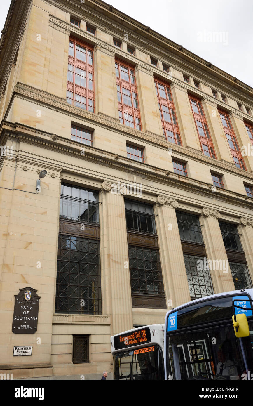Bank of Scotland Renfield Street downtown Glasgow Scotland UK Stock ...