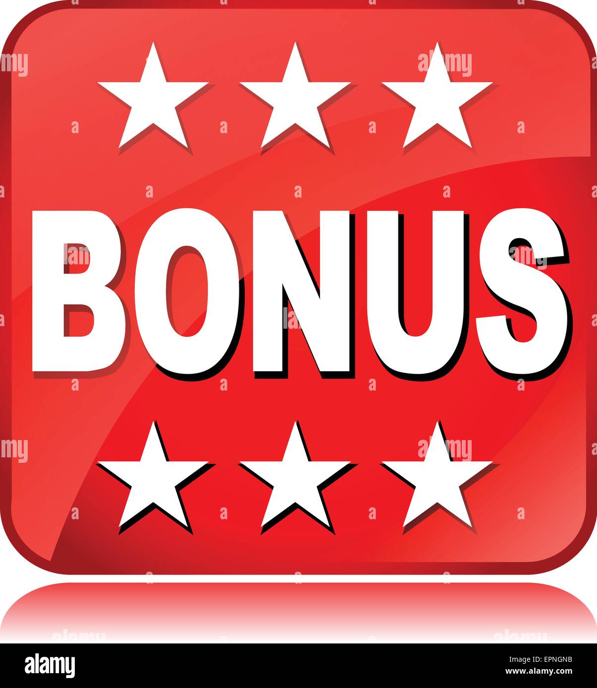 illustration of red square bonus design icon Stock Vector Image & Art ...