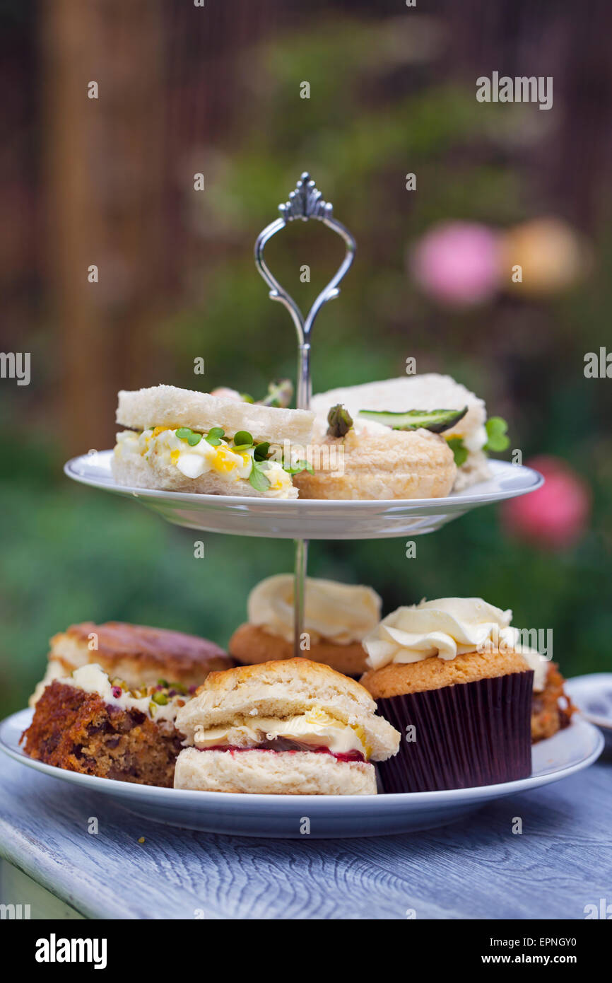 Afternoon tea cake stand hi-res stock photography and images - Alamy