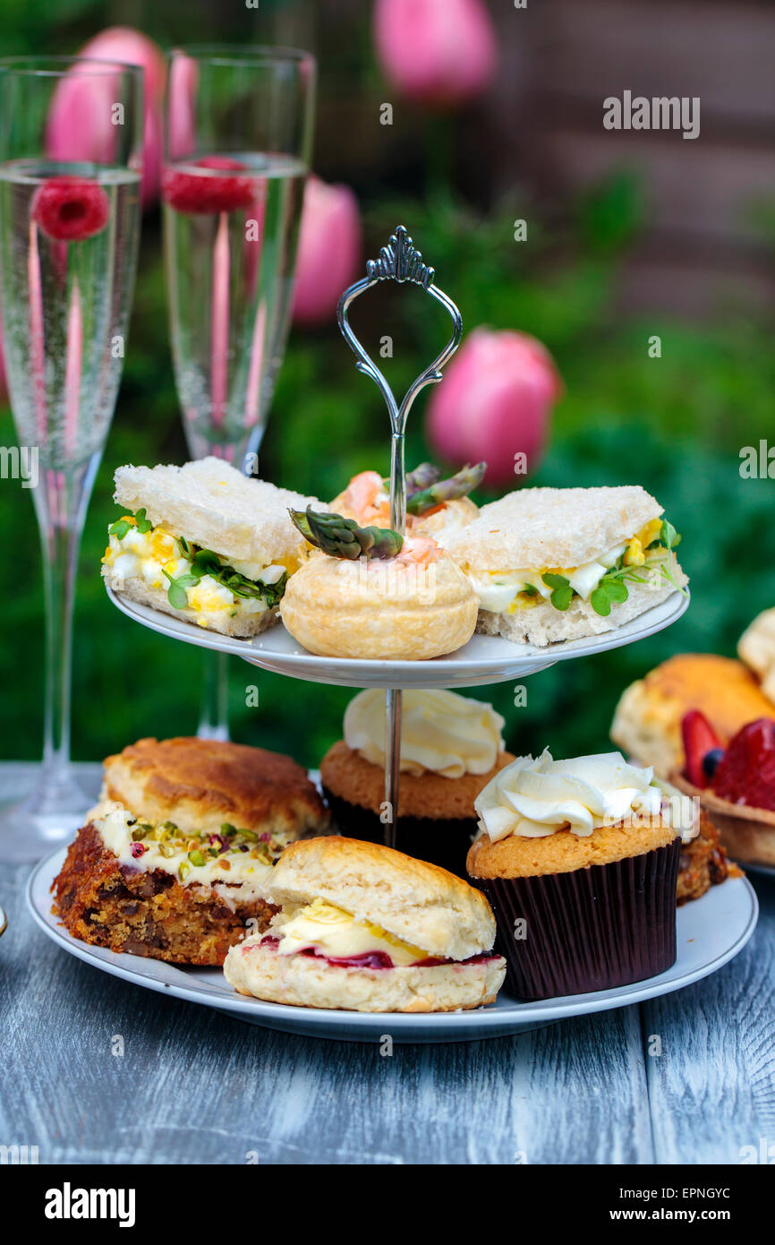 Afternoon tea cake stand hi-res stock photography and images - Alamy