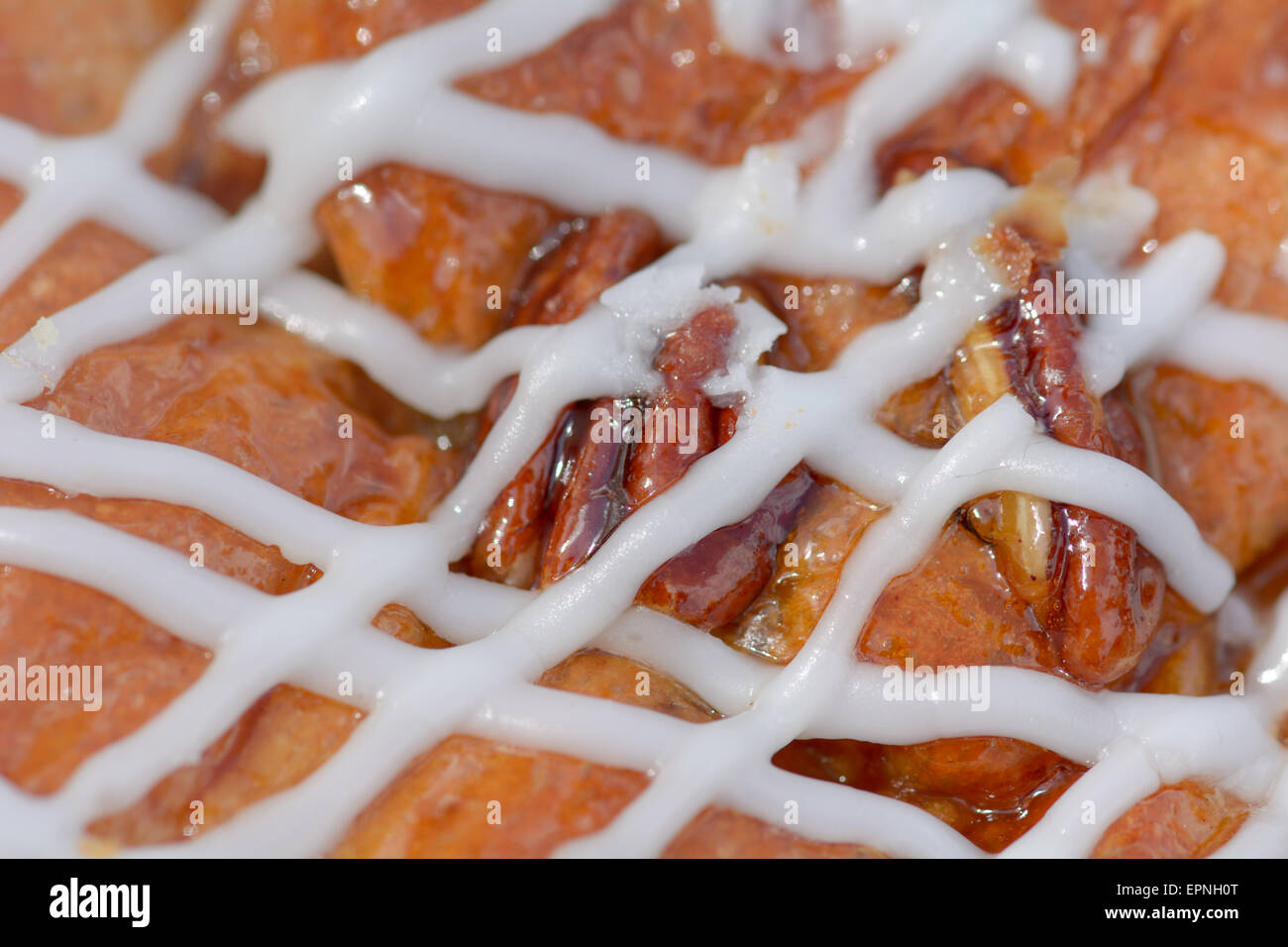 Pecan danish pastry on plate at cafe Stock Photo - Alamy