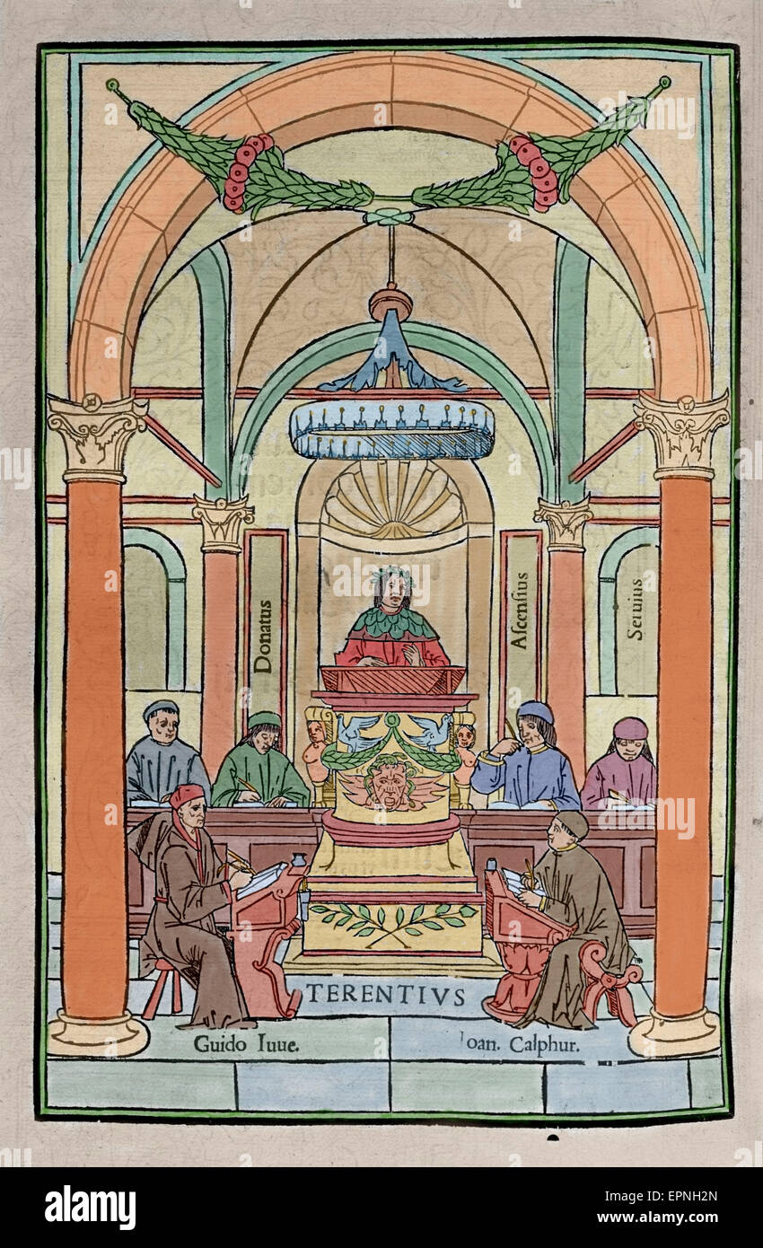 Terence (195-159 BC). Playwright during the Roman Republic. Portrait ...