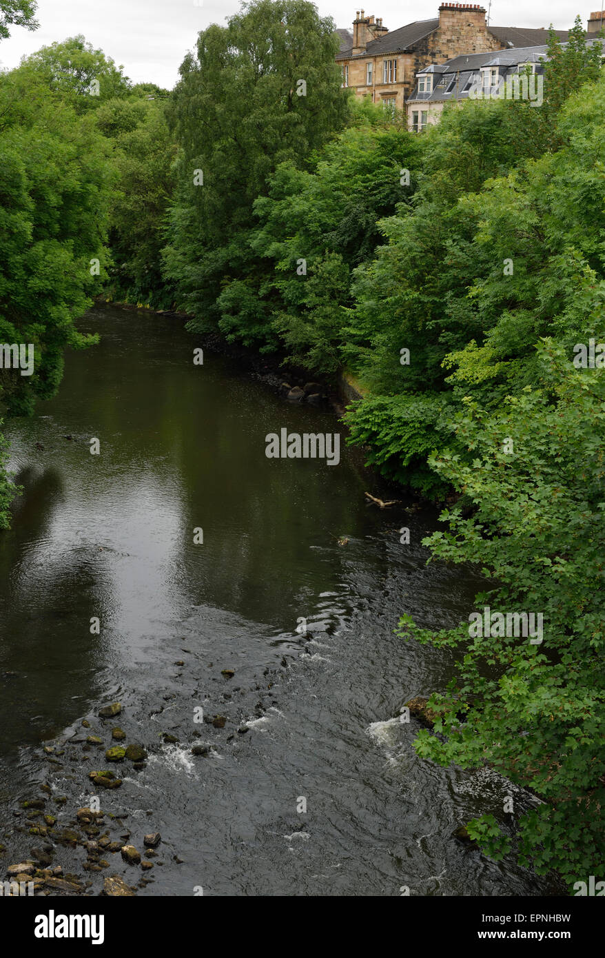 River Kelvin from Kelvin Bridge Glasgow West End Scotland UK Stock ...