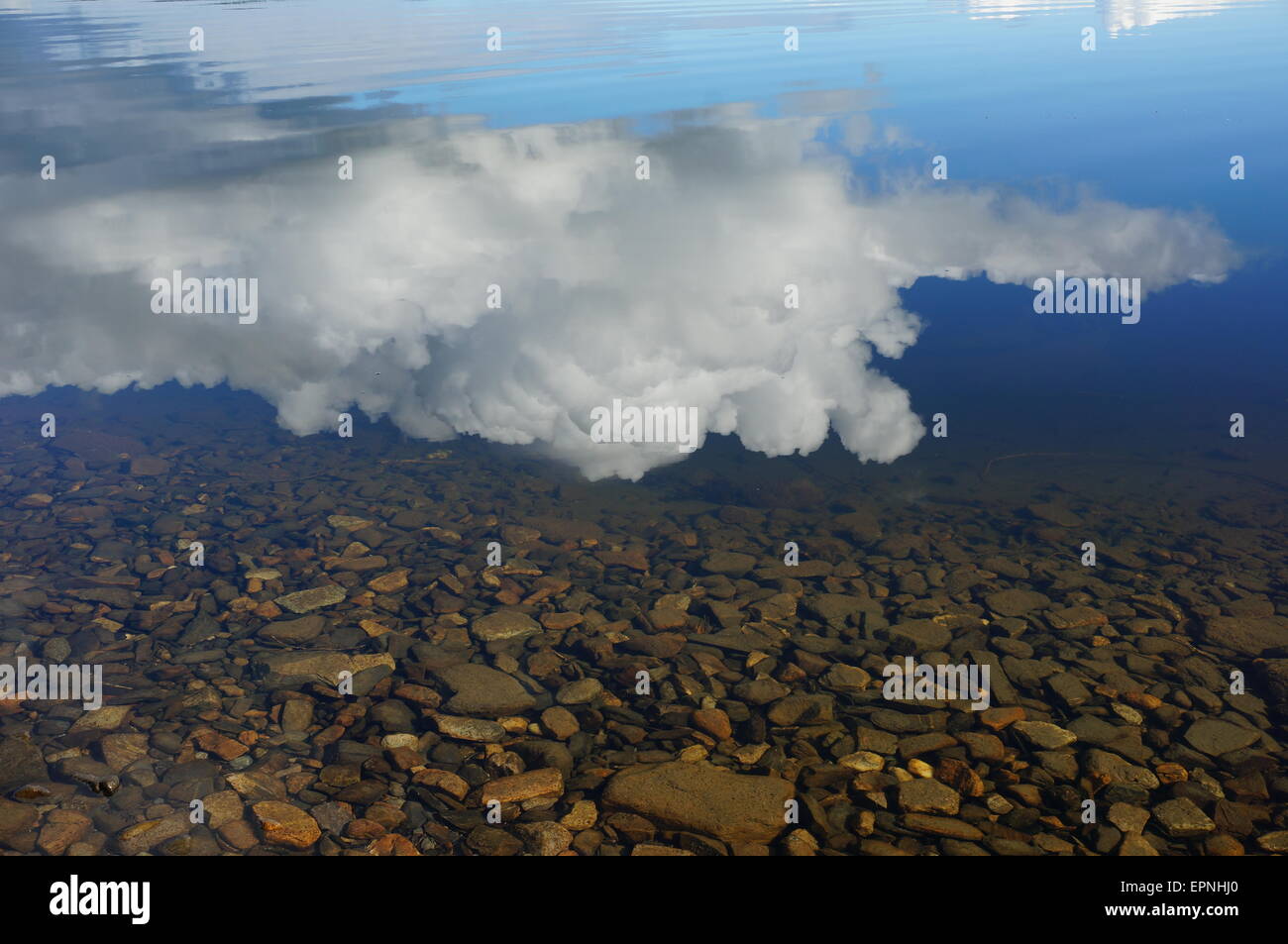 Cloud reflection in a lake hi-res stock photography and images - Alamy