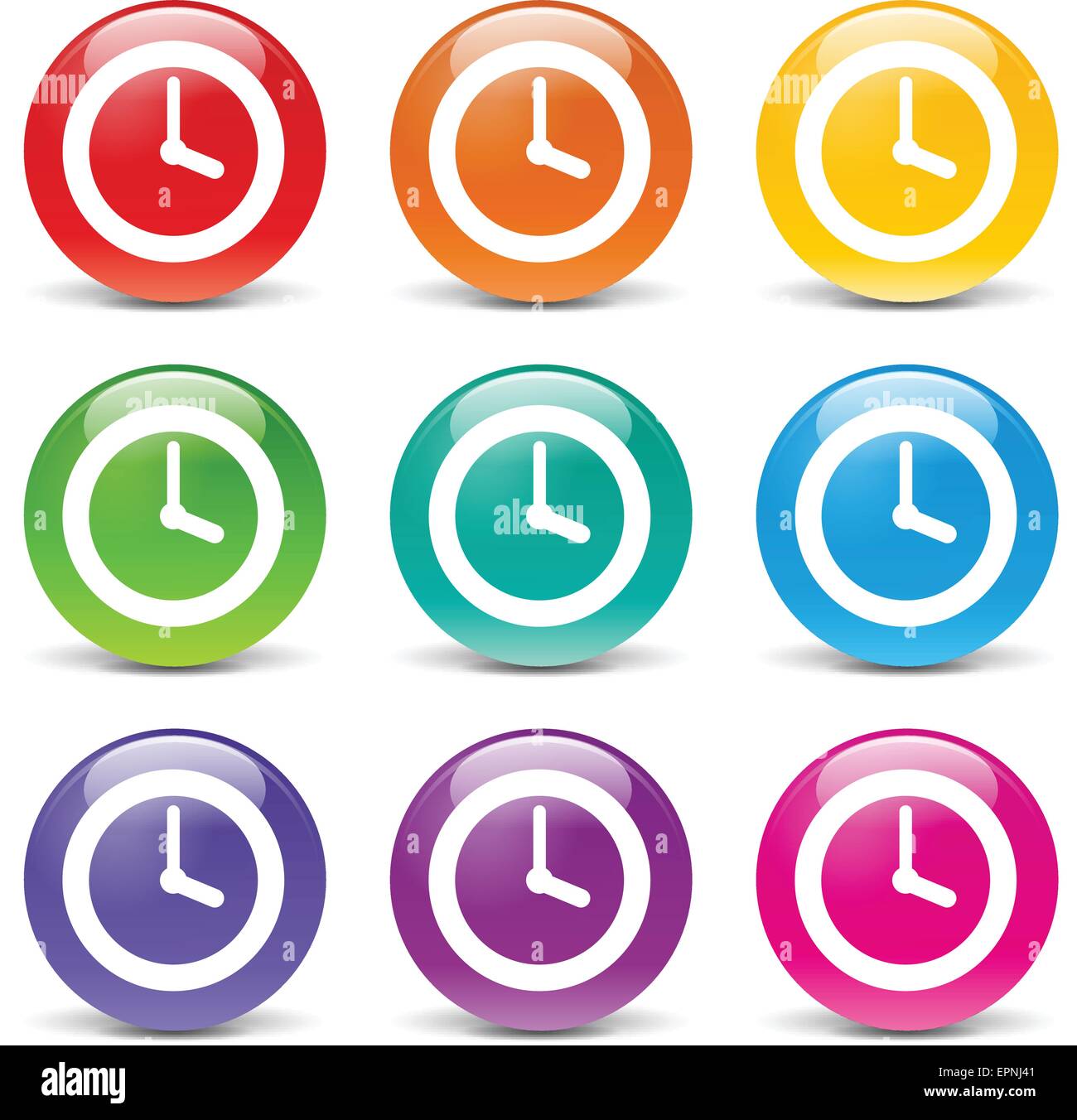 Reflective clock Stock Vector Images - Alamy