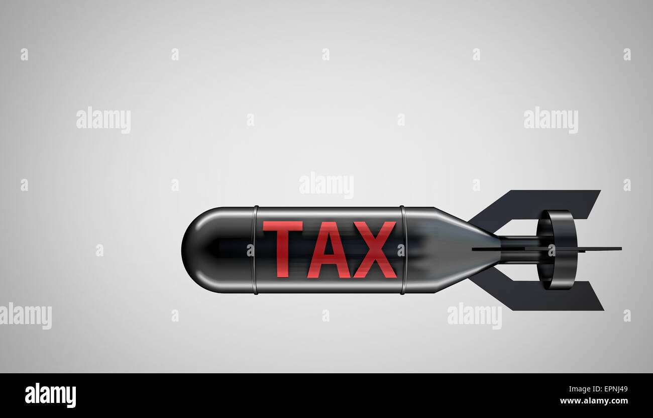 3d image of tax bomb Stock Photo - Alamy