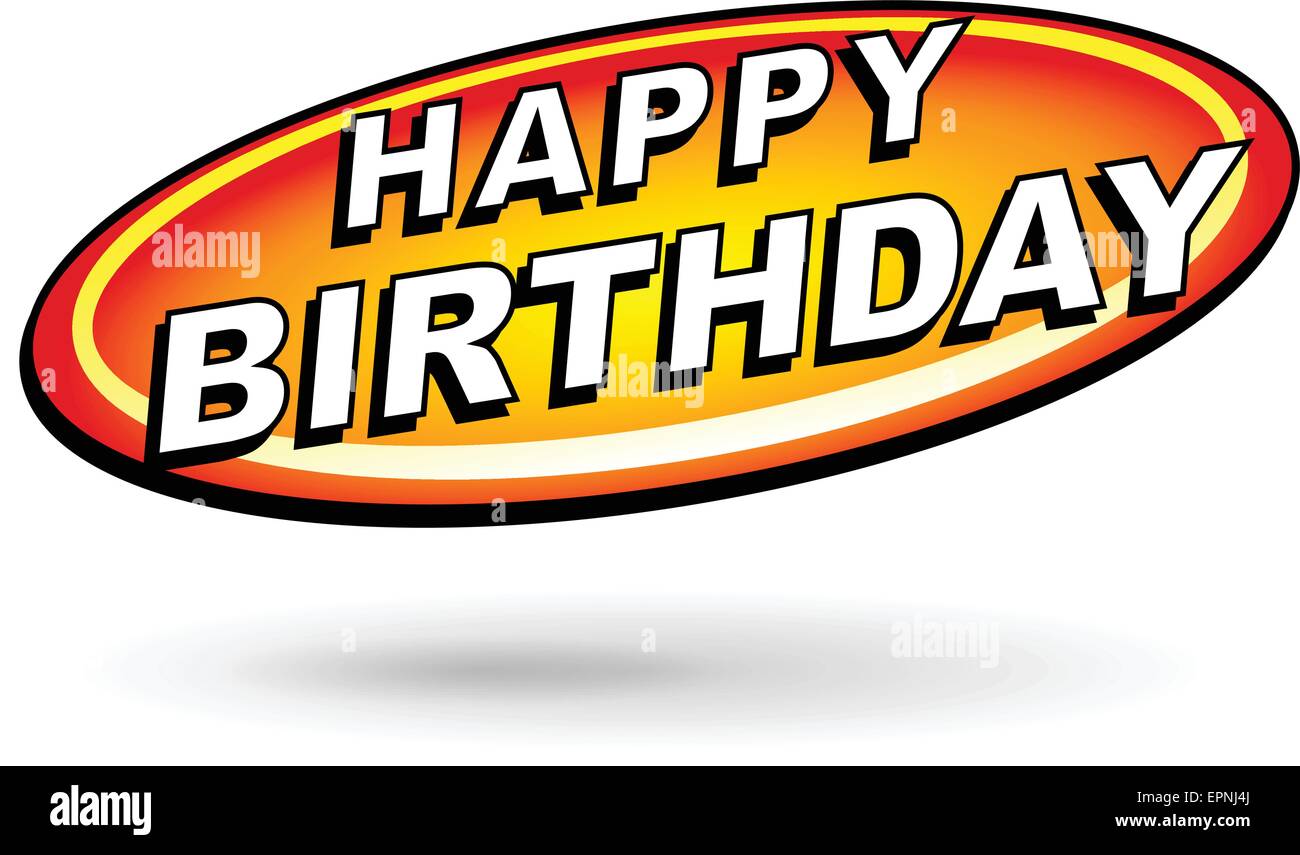 Colorful happy birthday greeting Stock Vector Images - Alamy