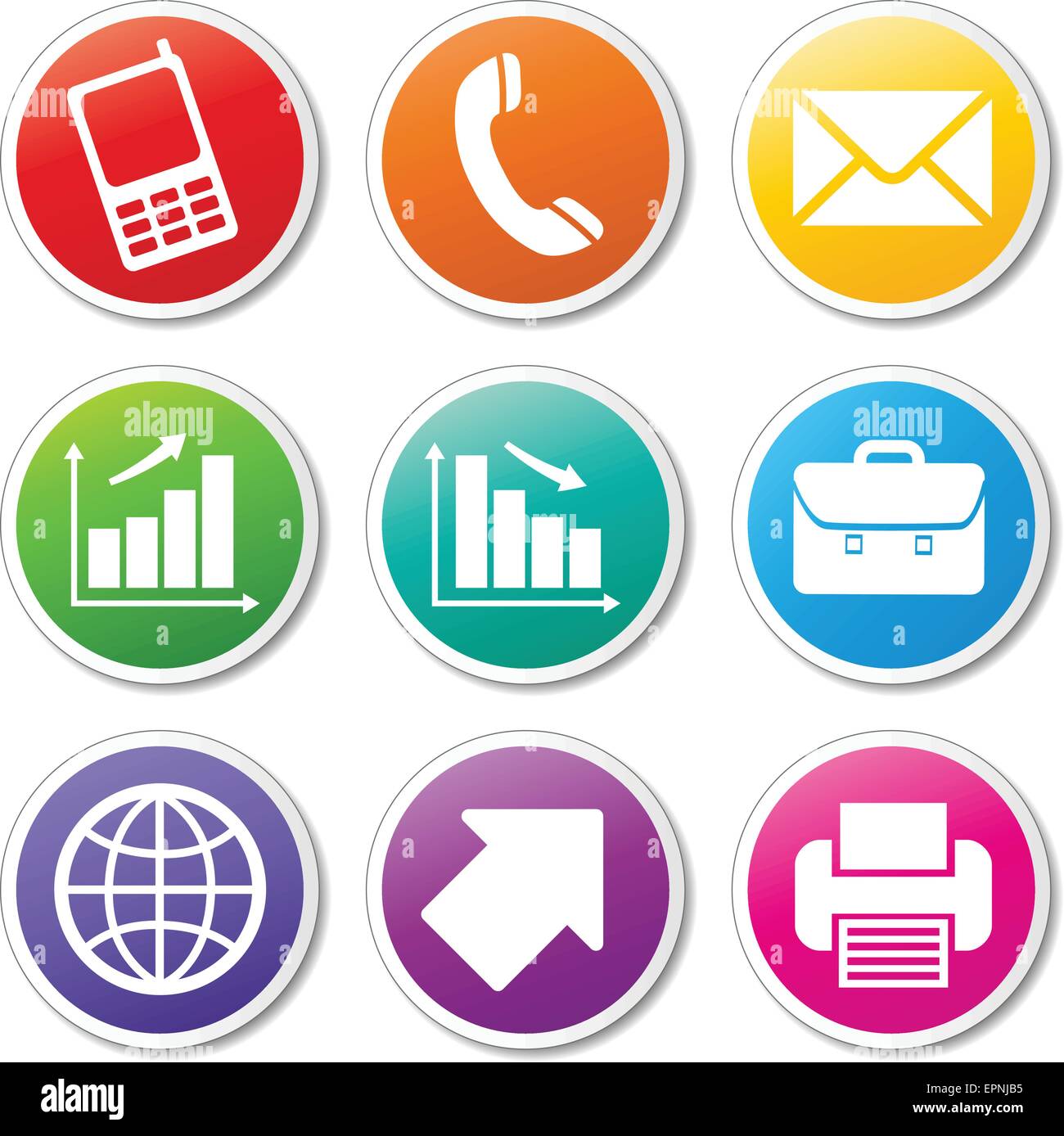 Business icons hi-res stock photography and images - Alamy