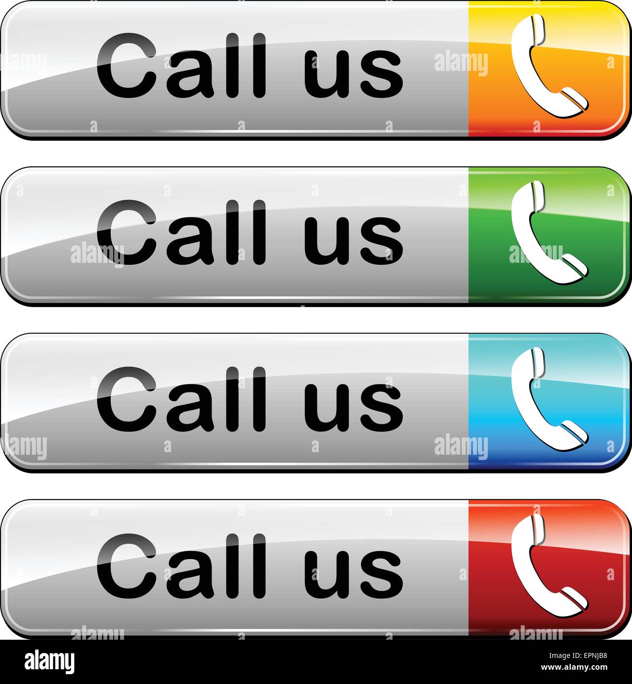 illustration of various colors set for call us buttons Stock Vector ...