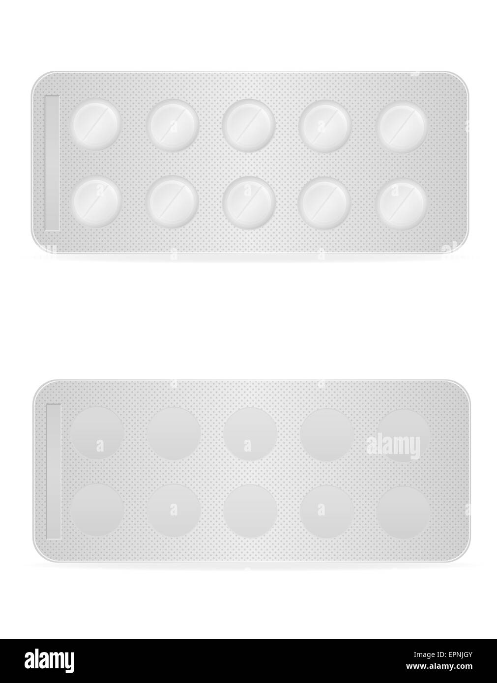 medical pills in package for treatment illustration isolated on white ...