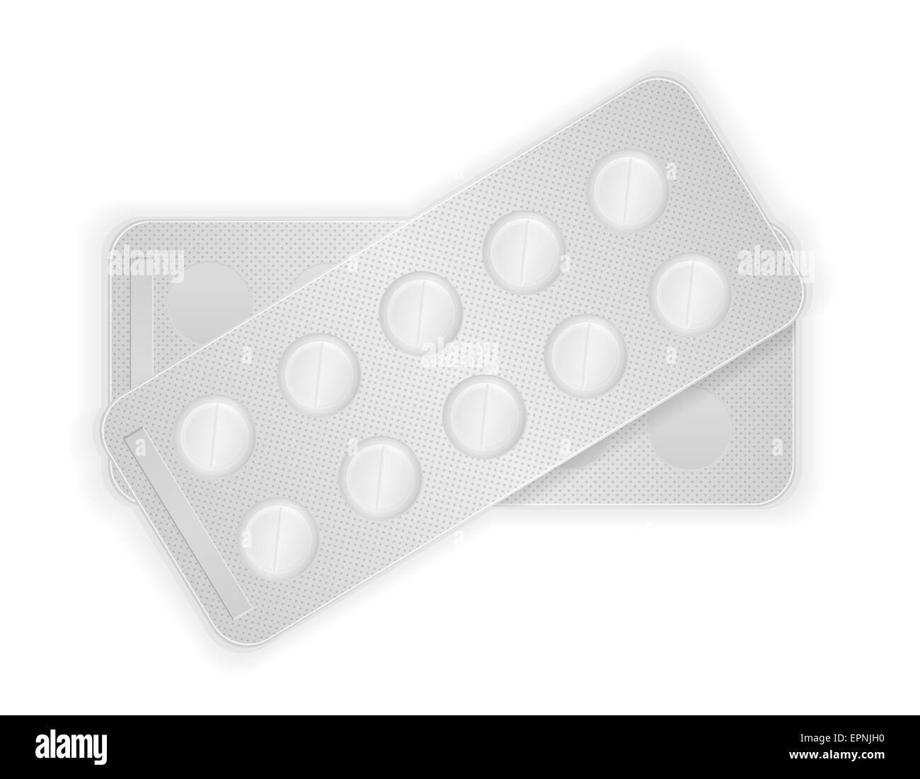 medical pills in package for treatment illustration isolated on white ...