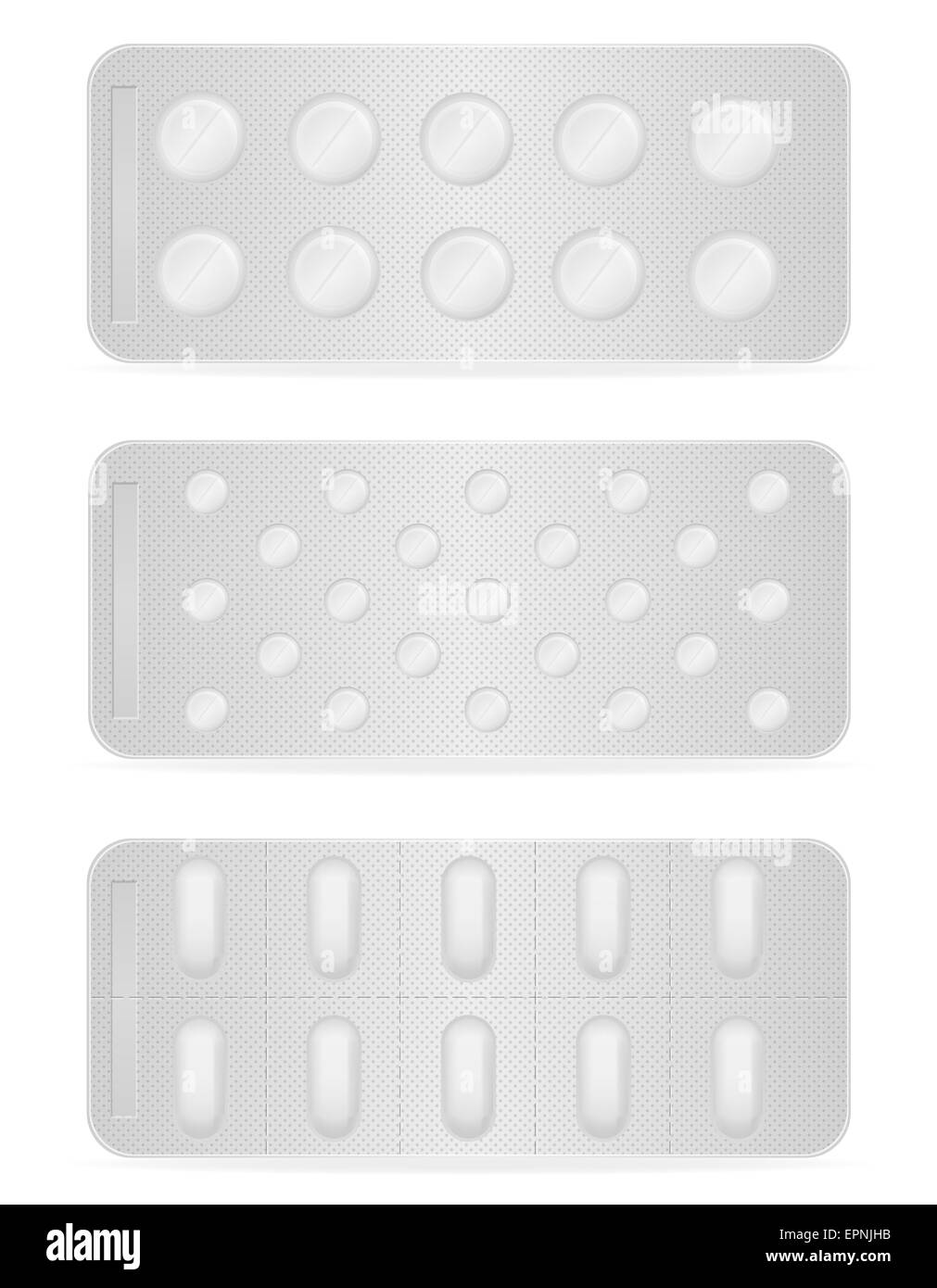 medical pills in package for treatment illustration isolated on white ...