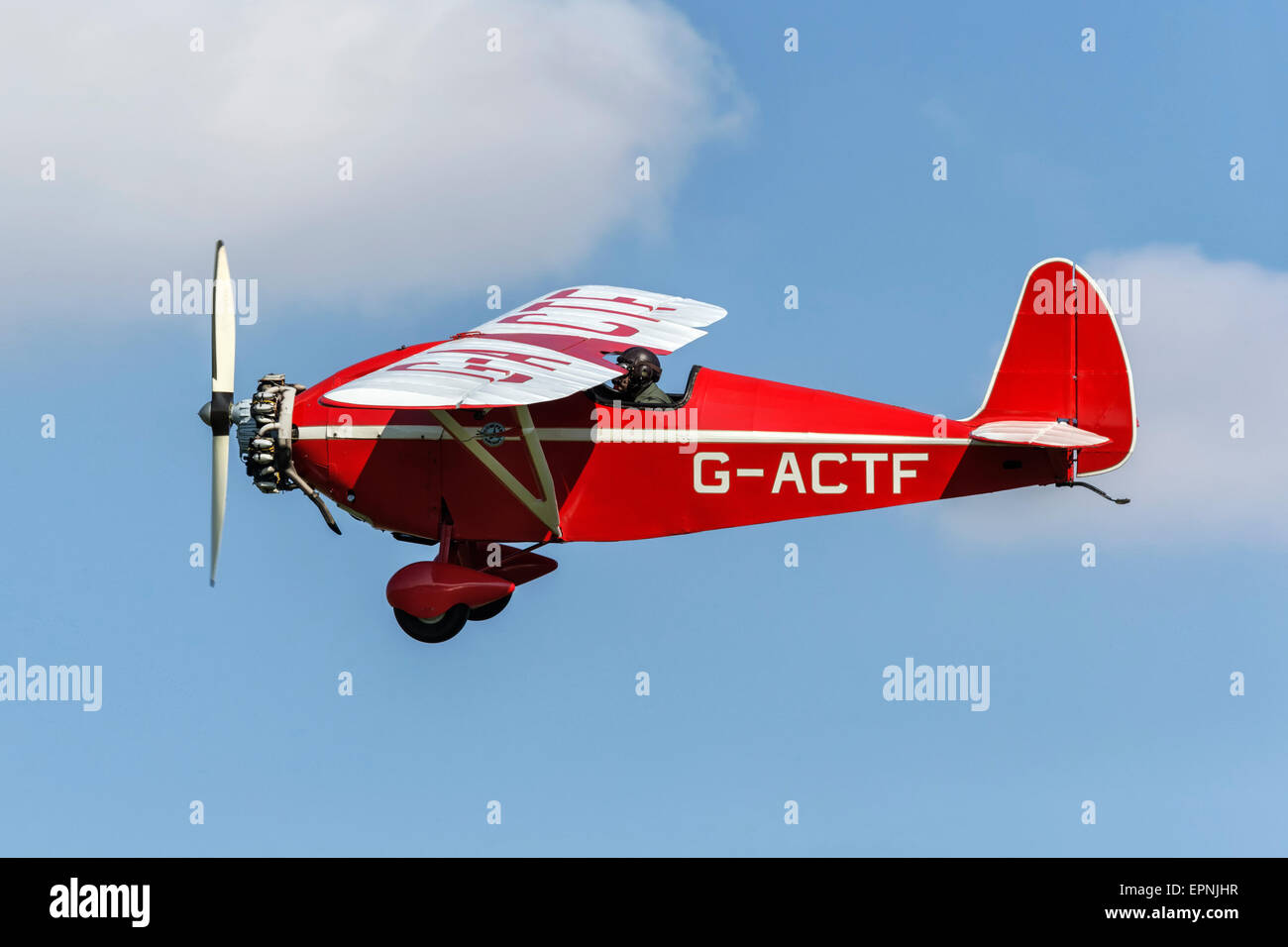 Classic British pre-war aircraft - Comper Swift Stock Photo - Alamy
