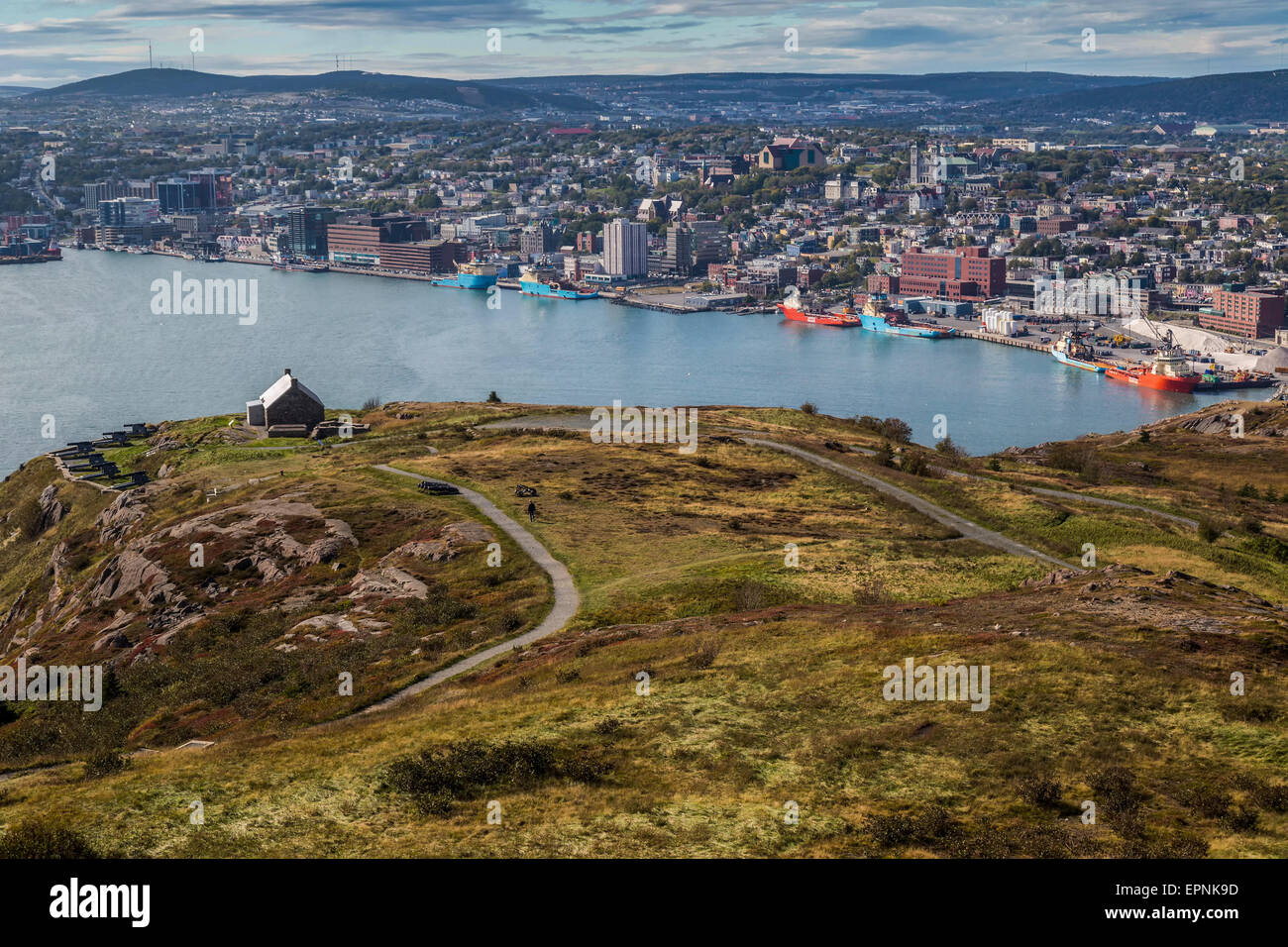 View of St. John's, Newfoundland, Canada from Signal Hill Stock Photo ...