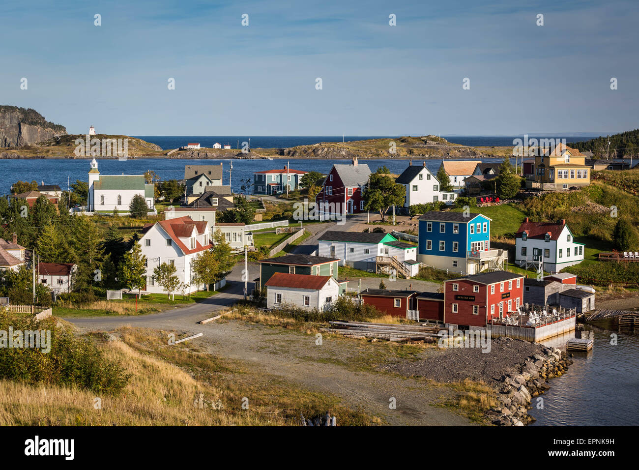 The colorful fishing village of Trinity, Newfoundland, Canada Stock ...