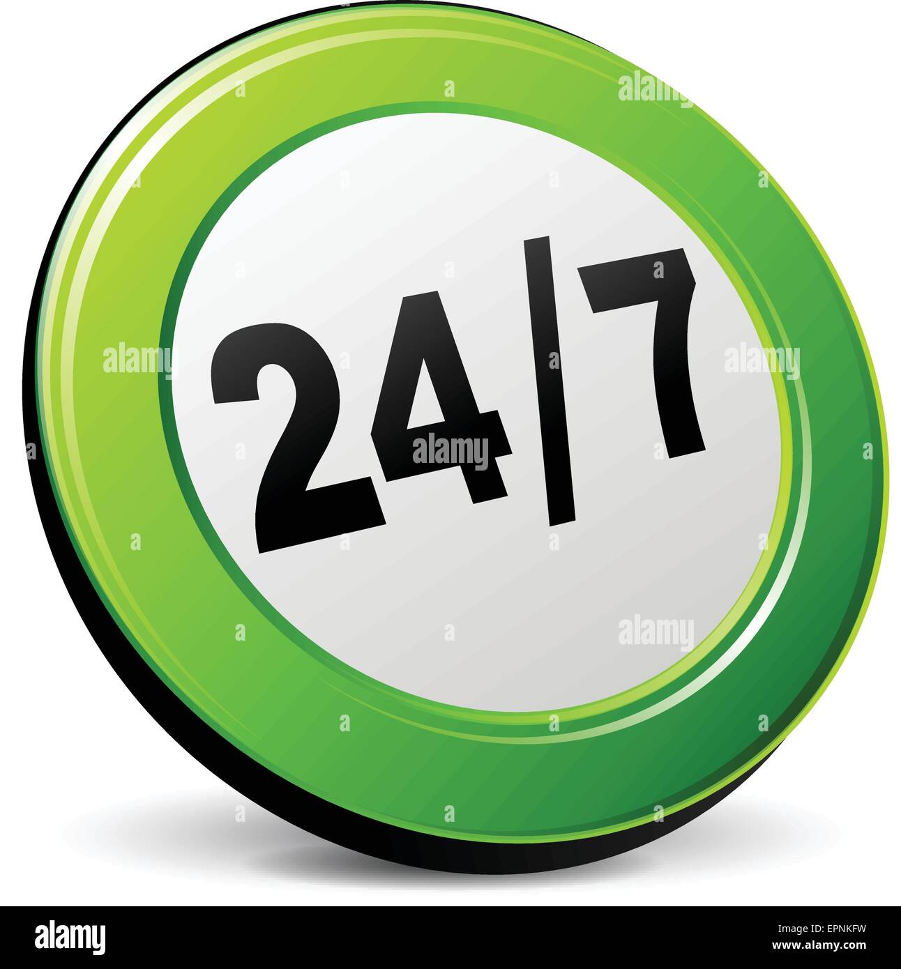 illustration of anytime design green circle icon Stock Vector Image ...
