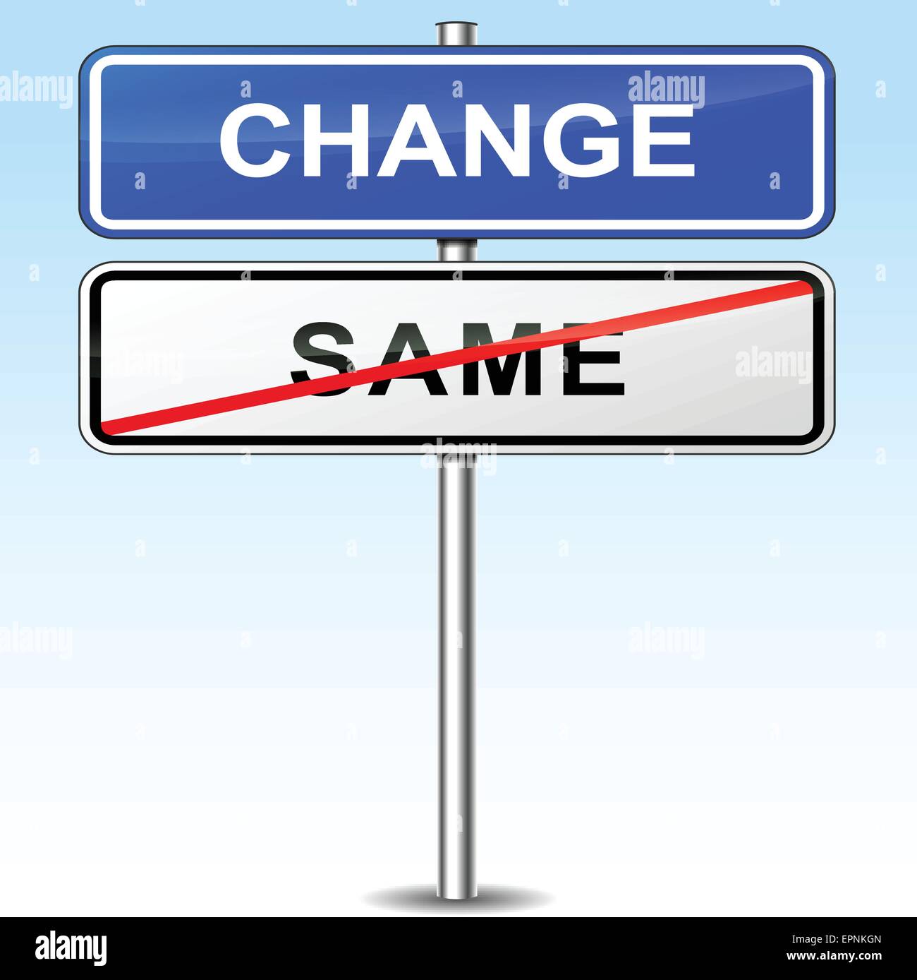 Change ahead sign vector vectors hi-res stock photography and images ...