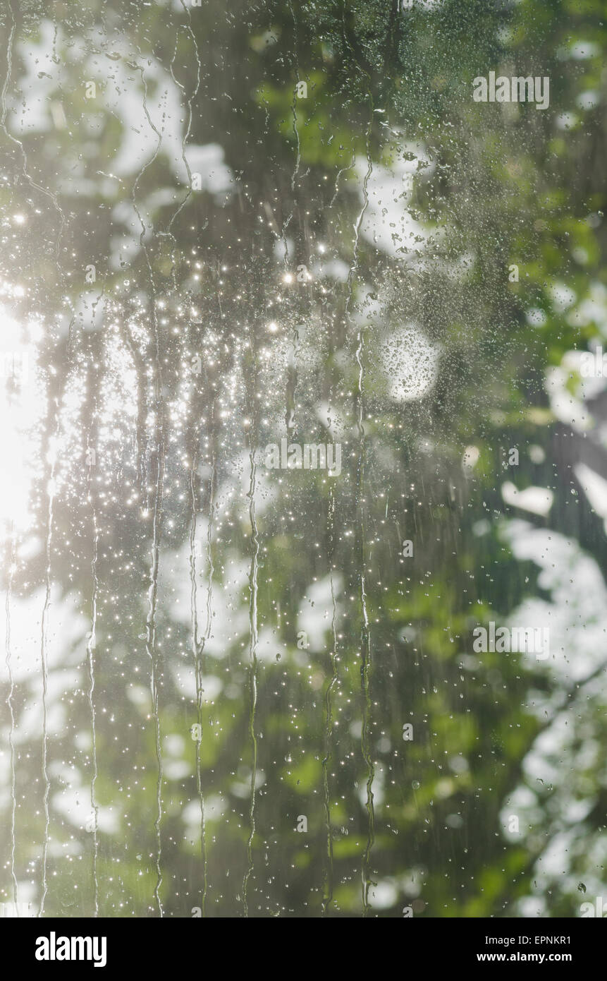 rain drops on window Stock Photo - Alamy