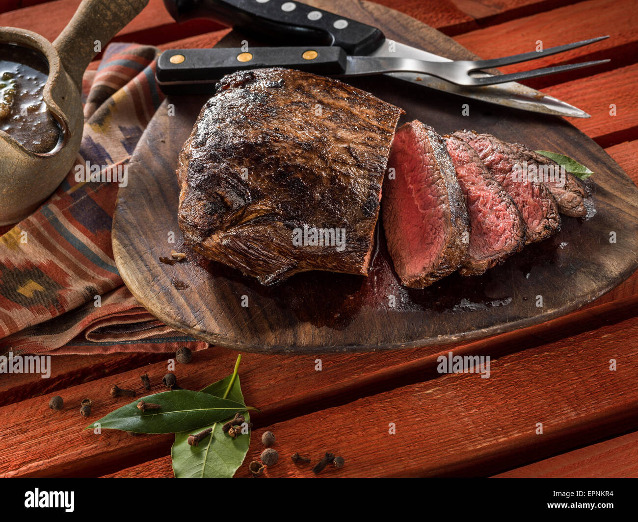 Marinated caribbean steak hi-res stock photography and images - Alamy