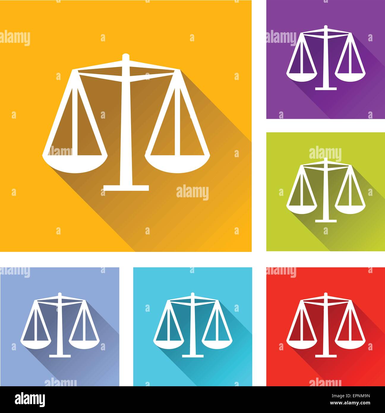 illustration of flat design set icons for equality Stock Vector Image ...