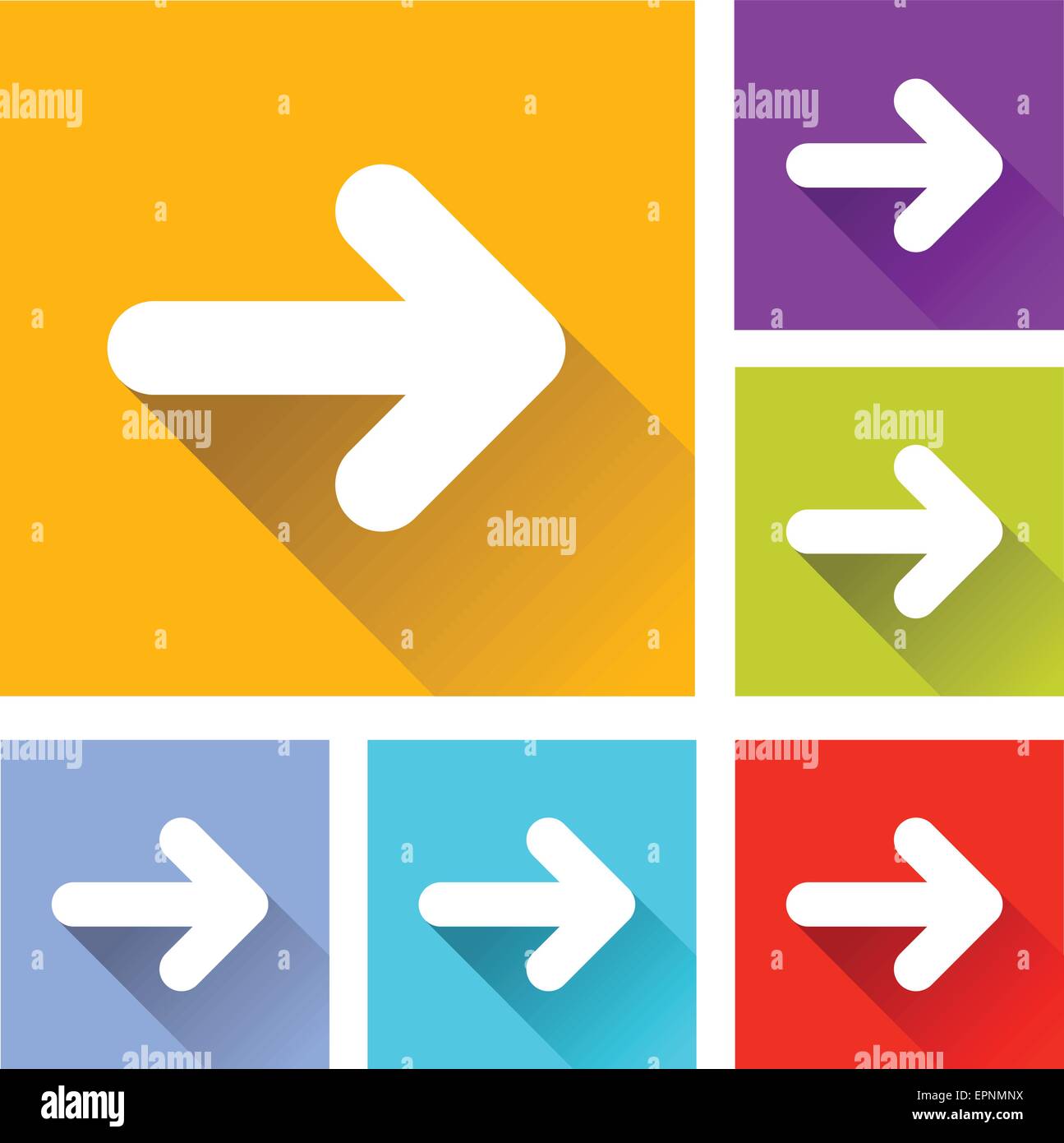 illustration of flat design set icons for arrow Stock Vector Image ...