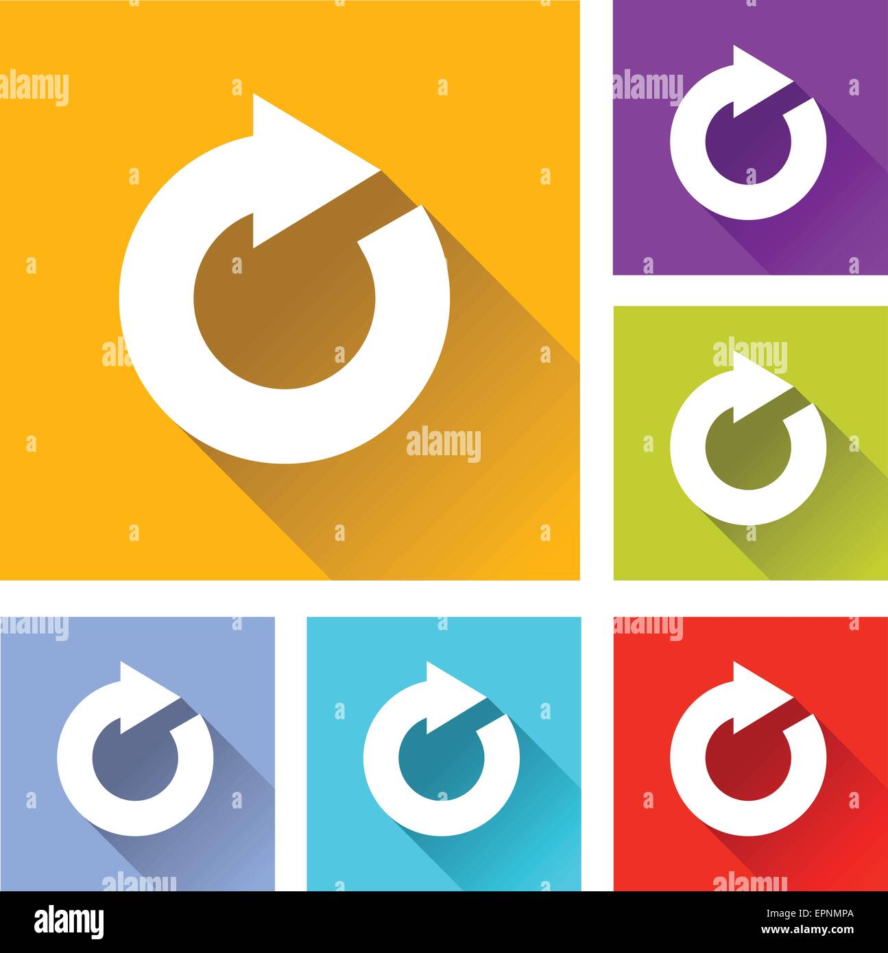 illustration of flat design set icons for refresh Stock Vector Image ...