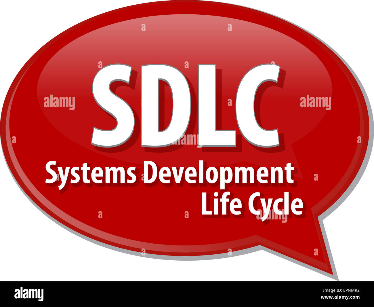 word speech bubble illustration of business acronym term SDLC System ...