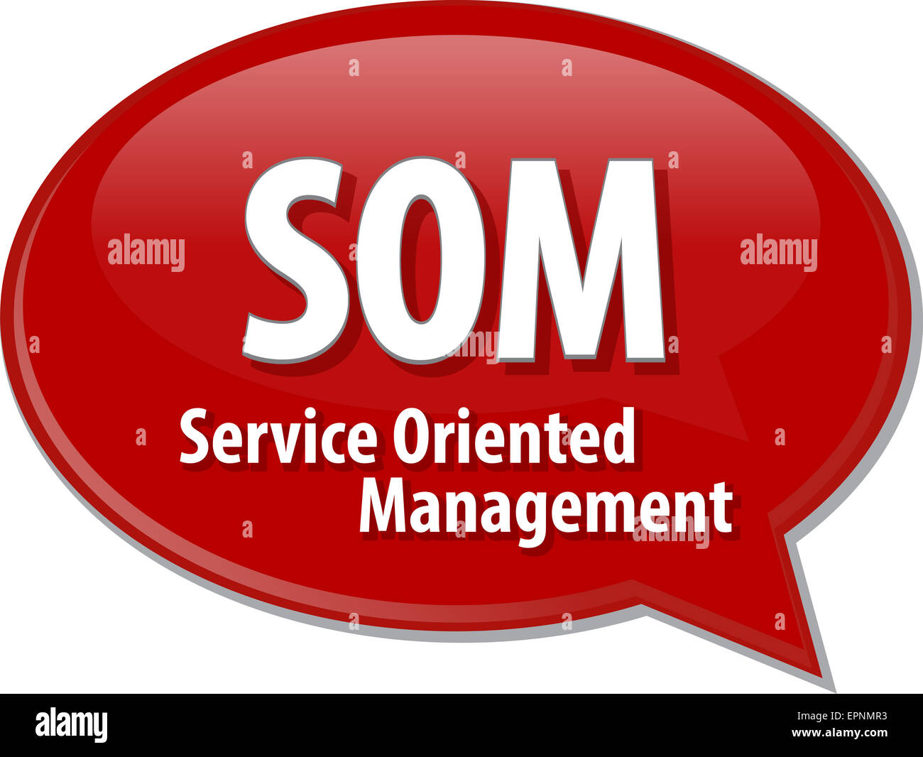 word speech bubble illustration of business acronym term SOM Service ...
