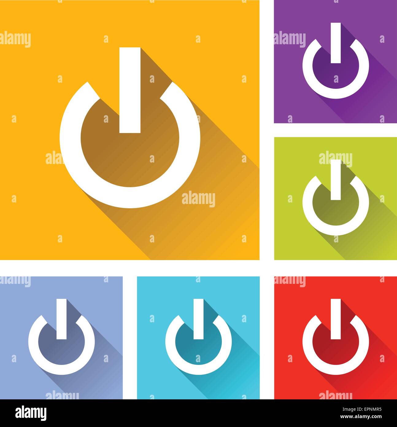 illustration of flat design set icons for start Stock Vector Image ...
