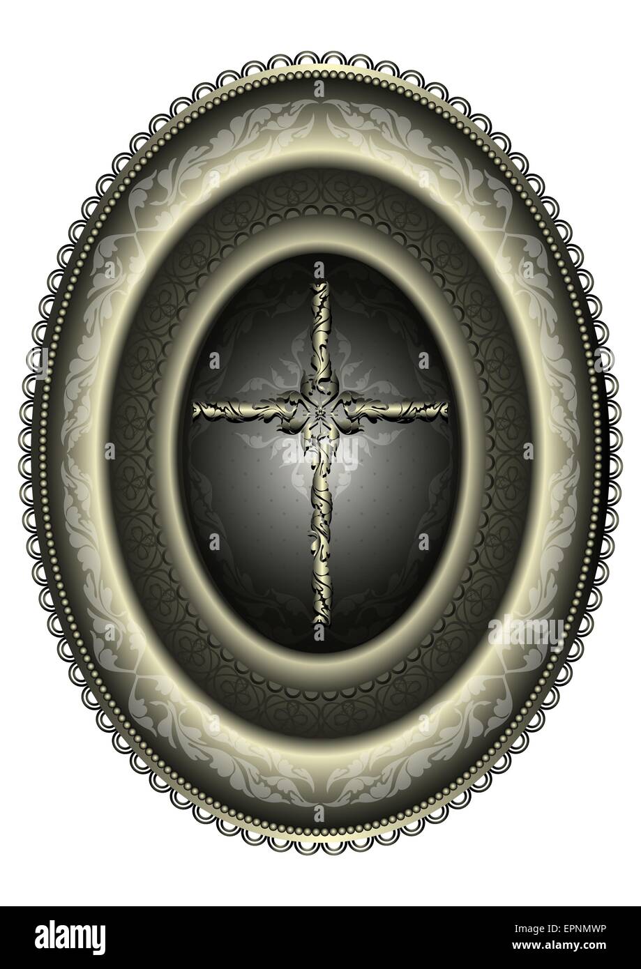 Framed oval medallion Stock Vector Images - Alamy